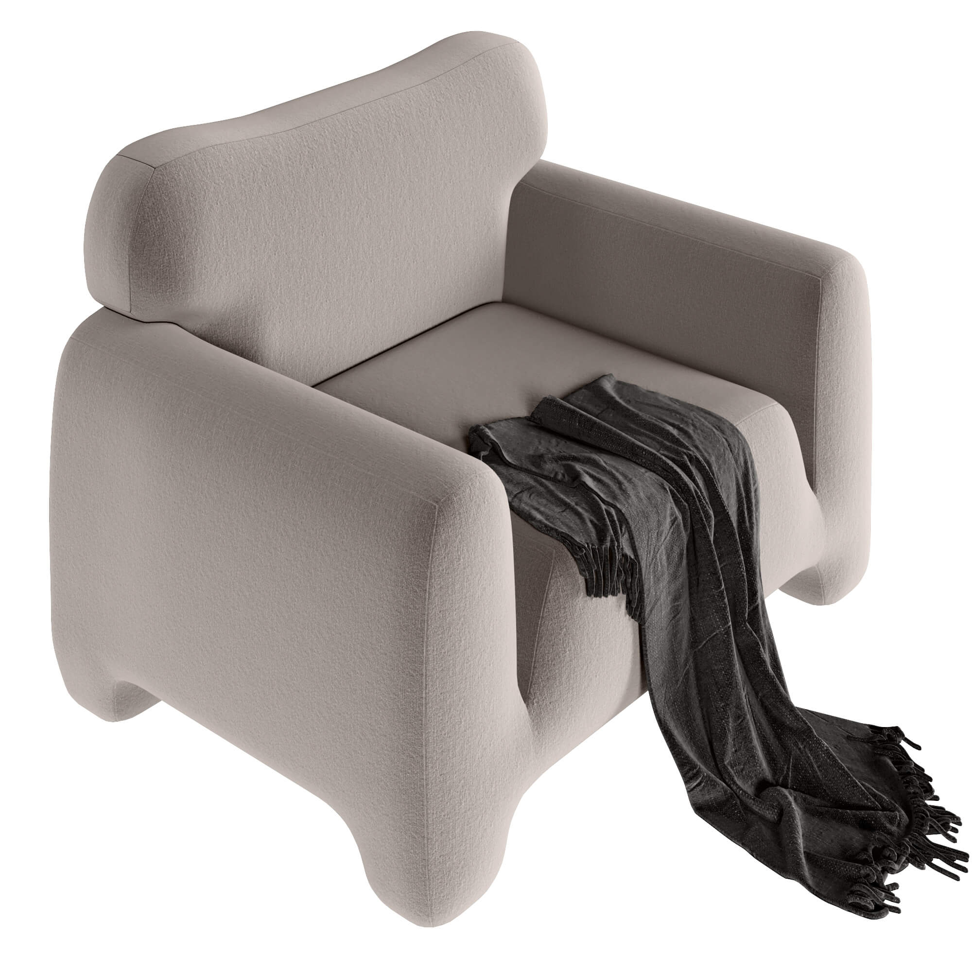 Fain Pampukh Chair - 3D Model by luxmi_3d_studio