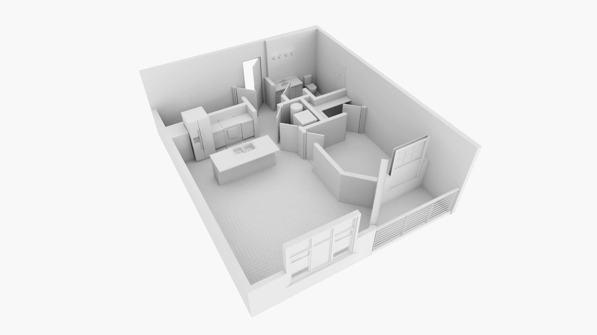House with Architecture Drawing Sheet - 3D Model by luxmi_3d_studio