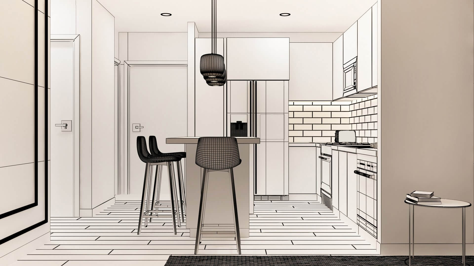 Living Room Interior - 3D Model by luxmi_3d_studio