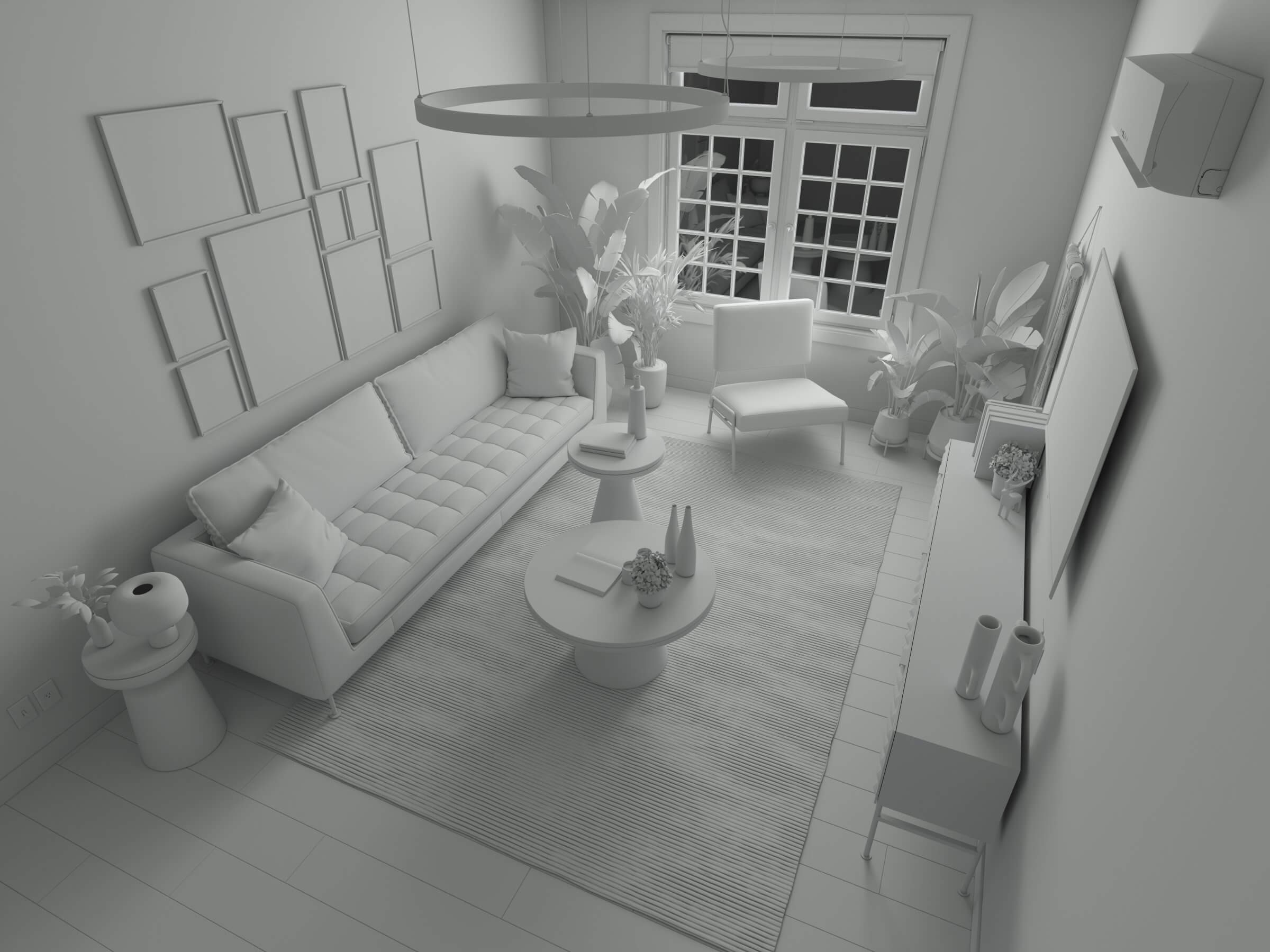 Living Room - 3D Model by luxmi_3d_studio