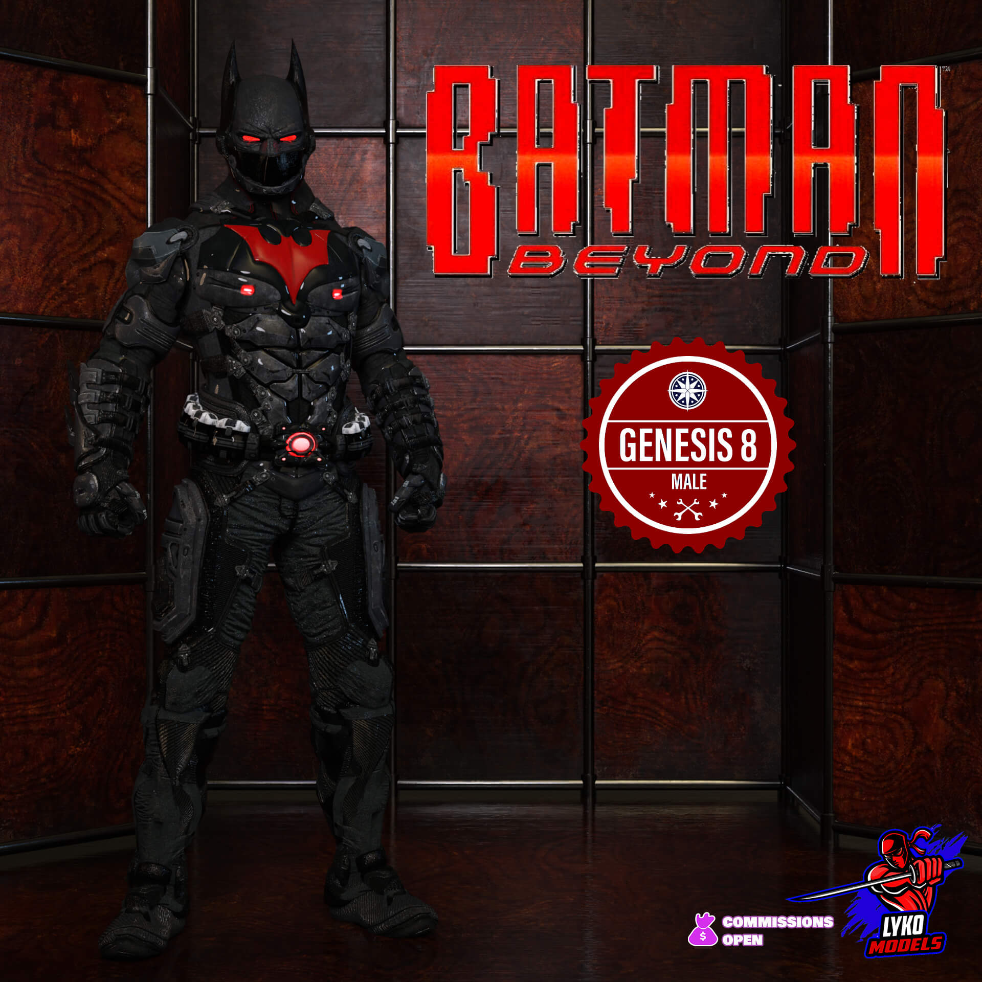 Arkham Batman Beyond Outfit for G8M - Daz Content by LykoModels