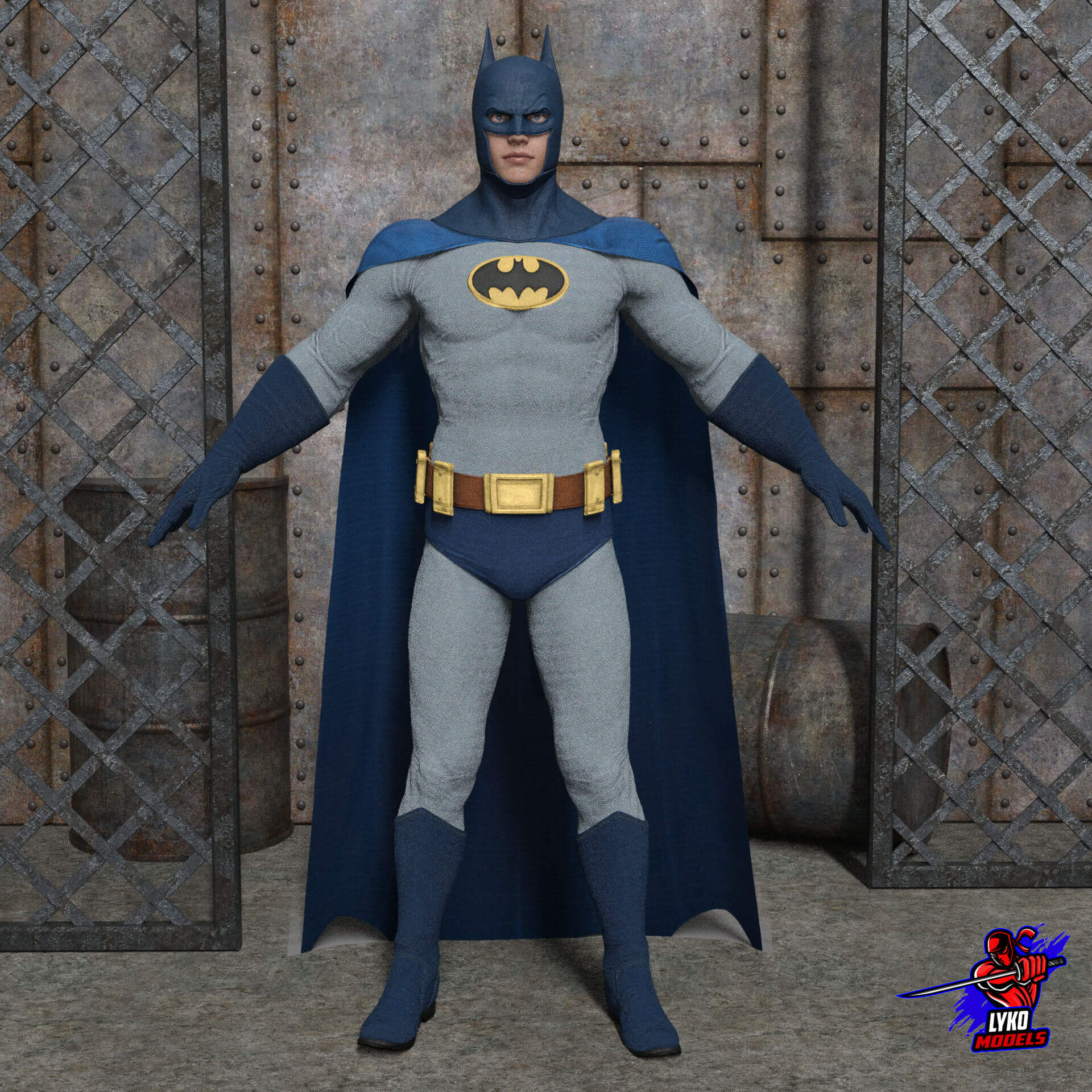 Batman 70S Outfit for Genesis 8 Male - Daz Content by LykoModels