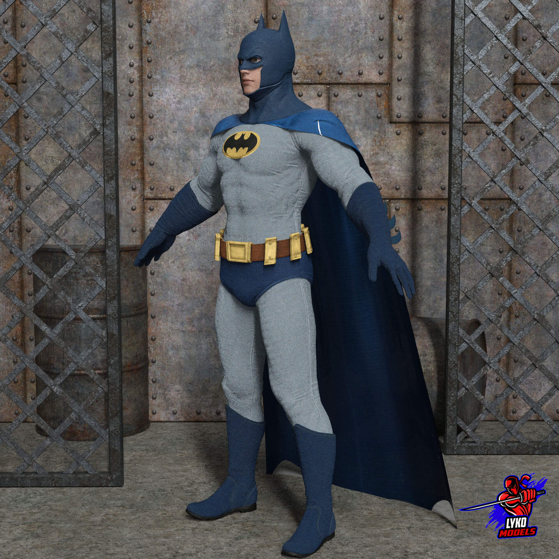 Batman 70S Outfit for Genesis 8 Male - Daz Content by LykoModels