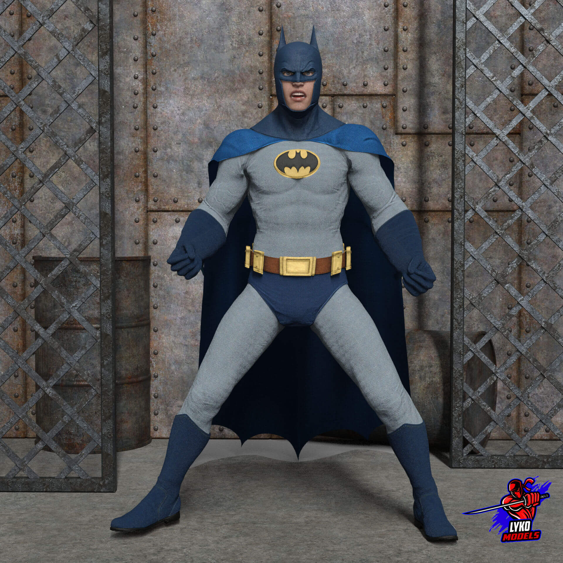 Batman 70S Outfit for Genesis 8 Male - Daz Content by LykoModels