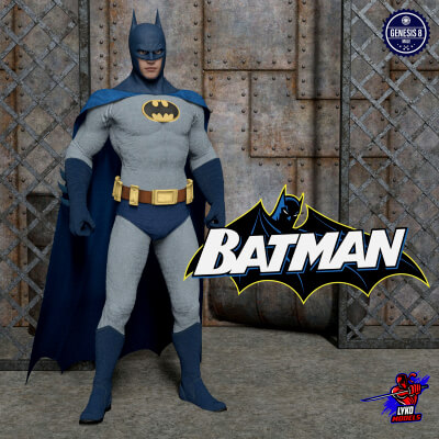 Batman 70S Outfit for Genesis 8 Male - Daz Content by LykoModels