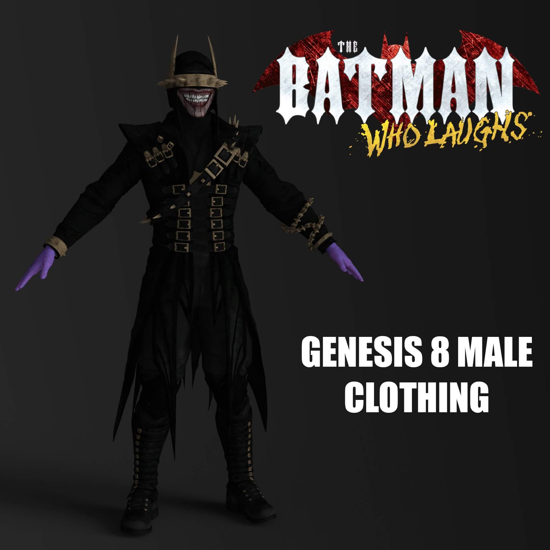 Batman Who Laughs Costume Genesis 8 Male - Daz Content by LykoModels