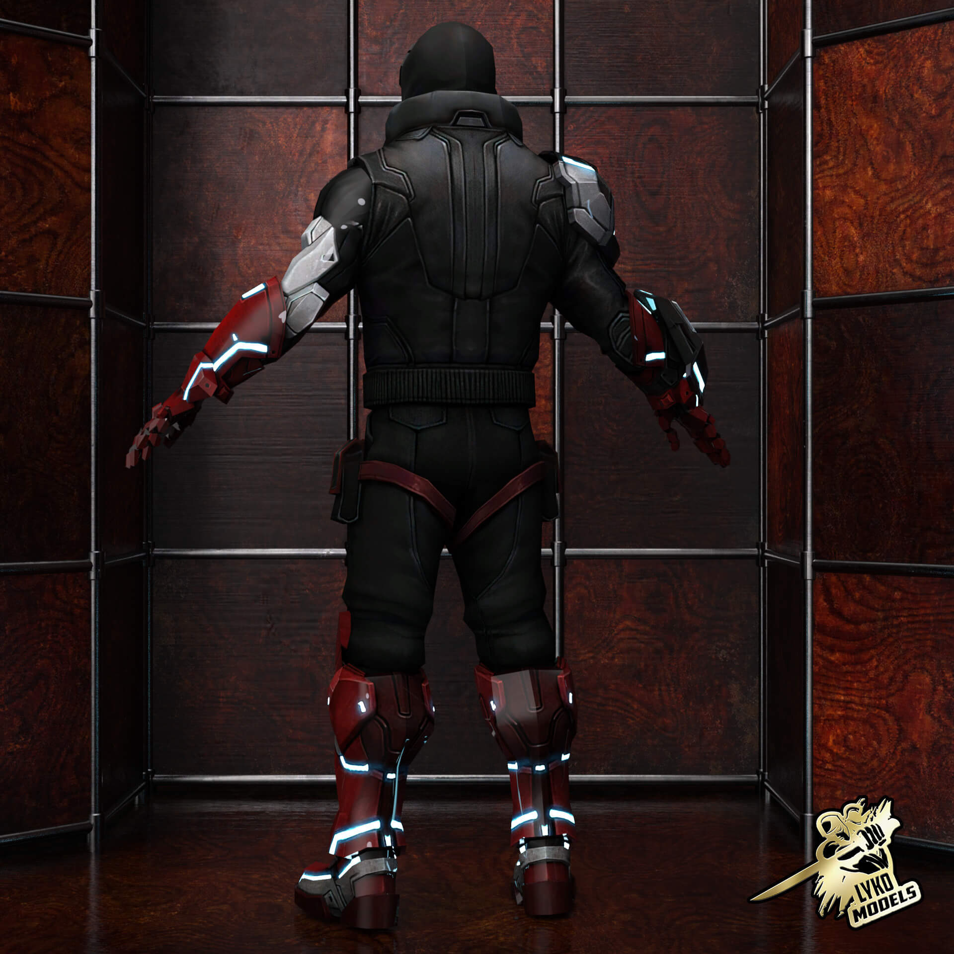 Cyber Captain America Outfit for G8M - Daz Content by LykoModels