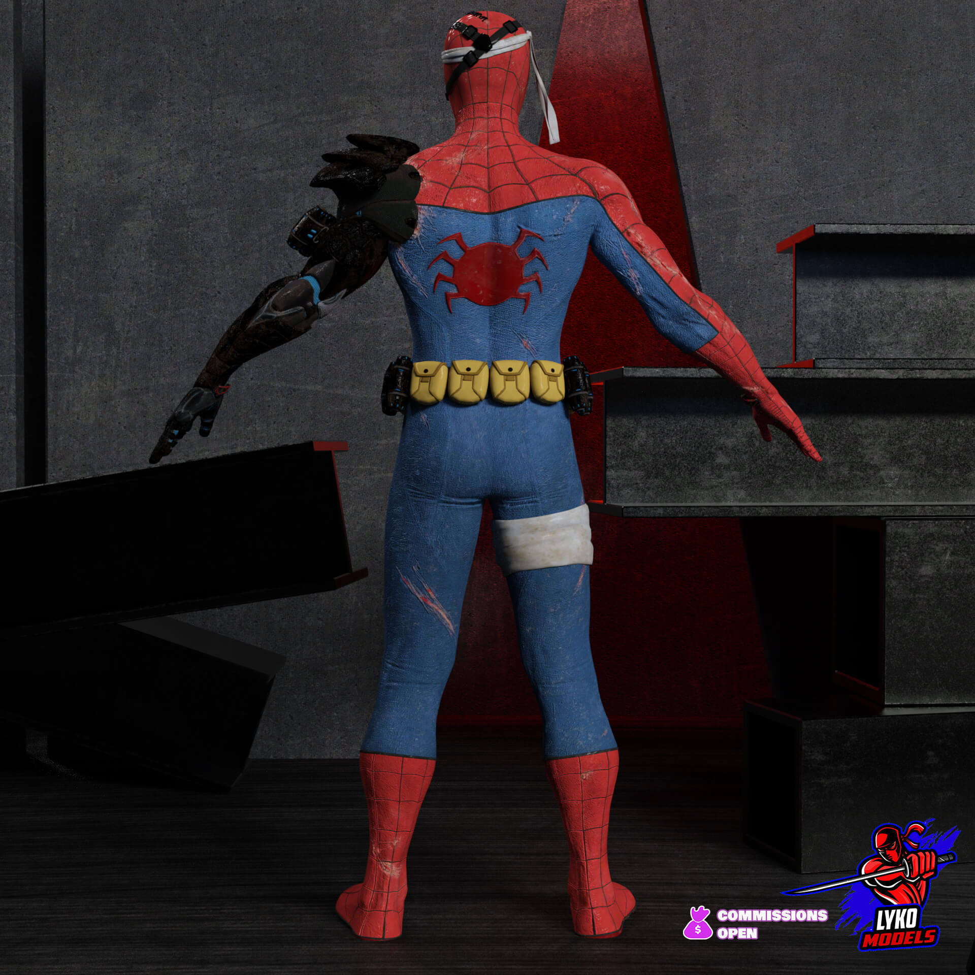 Cyborg Spider-Man Outfit for G8M Daz Content by LykoModels