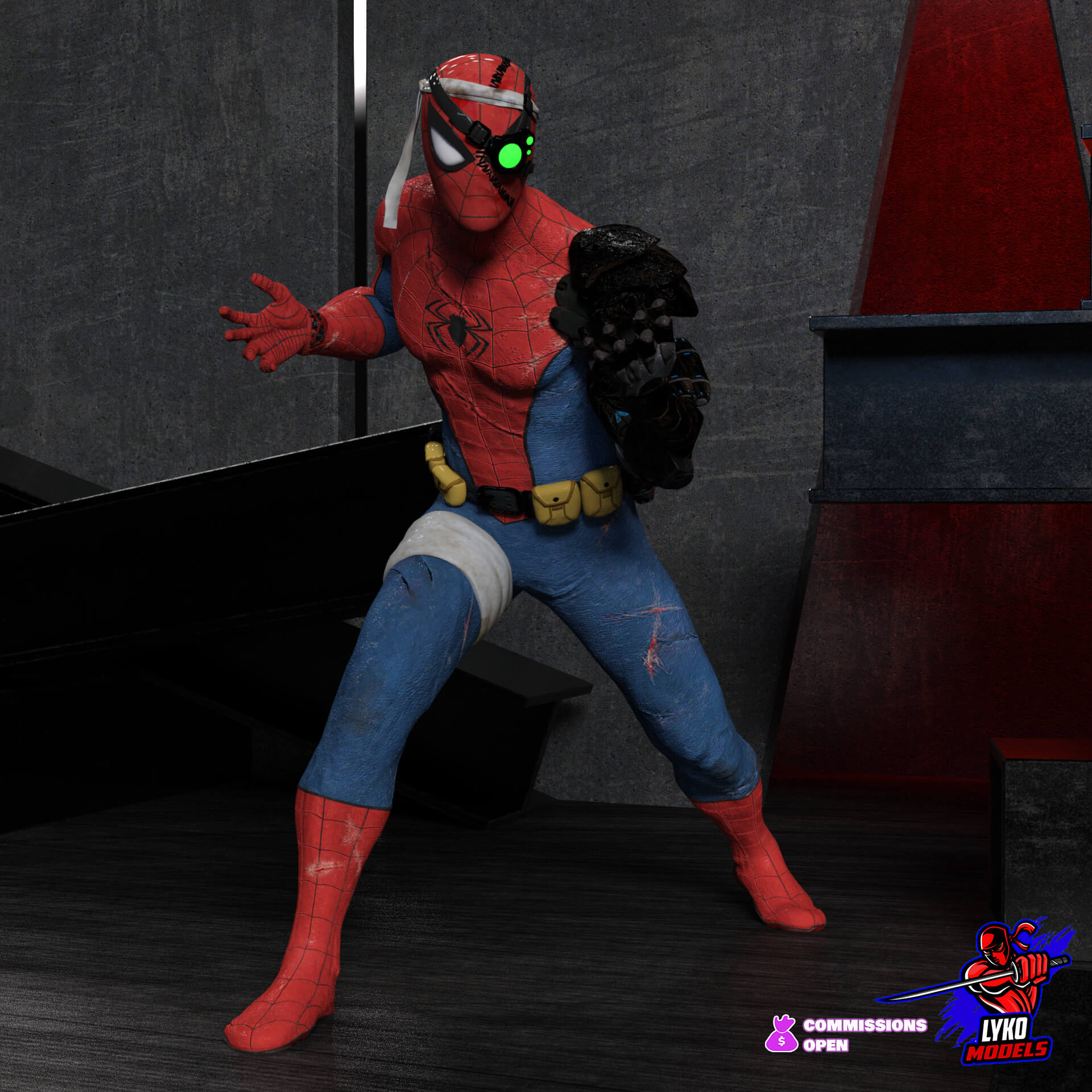 Cyborg Spider-Man Outfit for G8M Daz Content by LykoModels