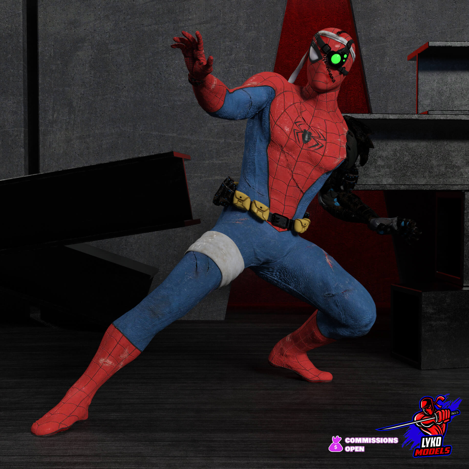 Cyborg Spider-Man Outfit for G8M Daz Content by LykoModels