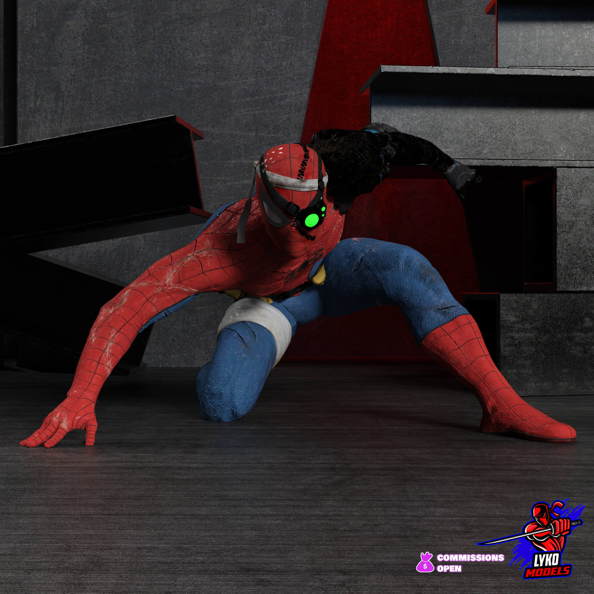 Cyborg Spider-Man Outfit for G8M Daz Content by LykoModels