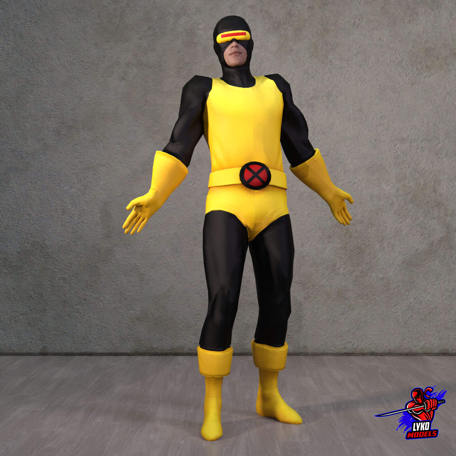 Cyclops Original Outfit for G8M - Free Daz Content by LykoModels