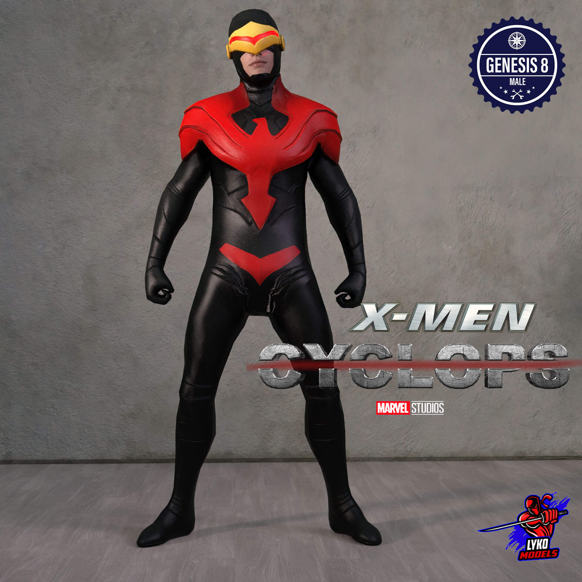 Cyclops Phoenix Five V1 Outfit for Genesis 8 Male - Daz Content by ...