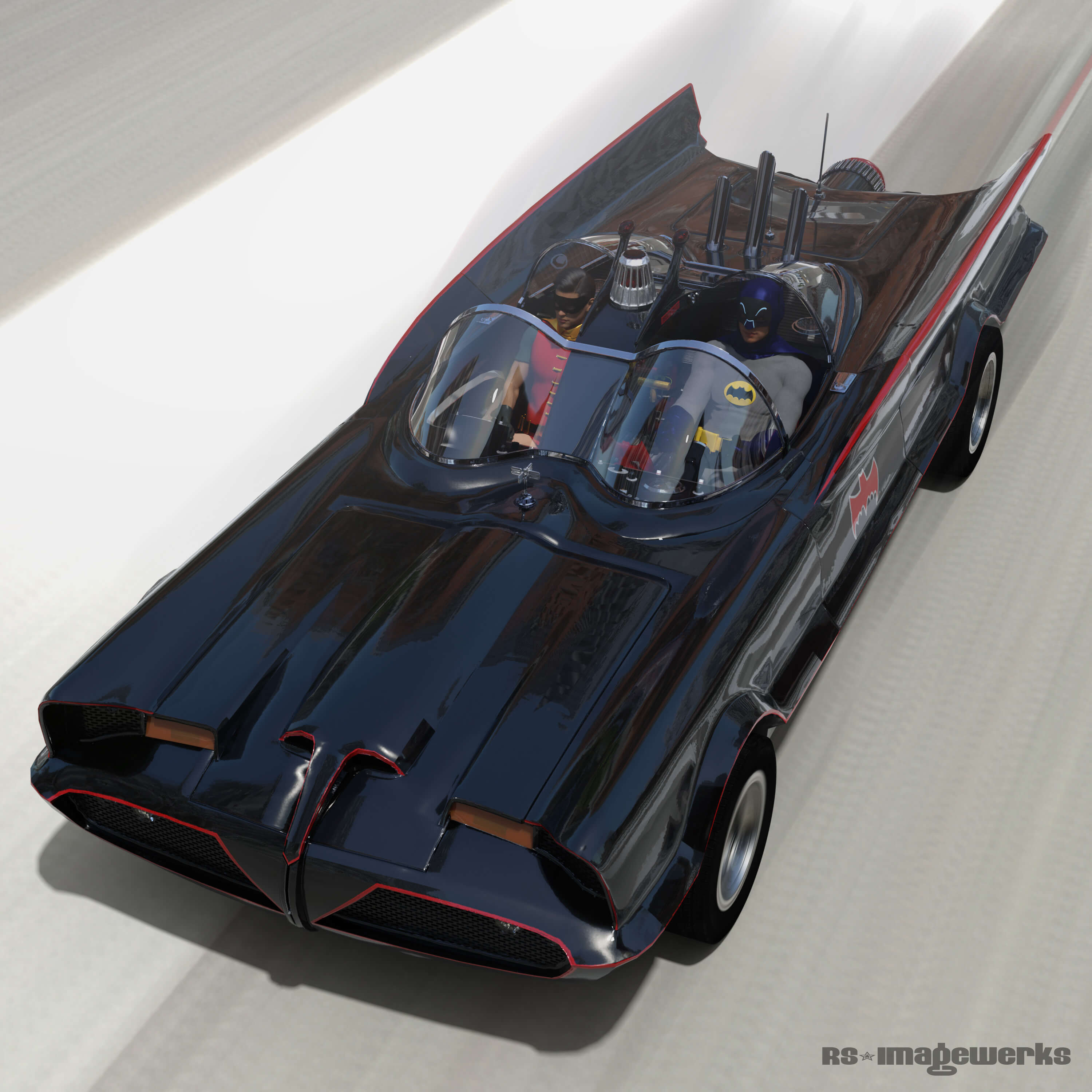 1966 Batmobile - 3D Model by LykoModels