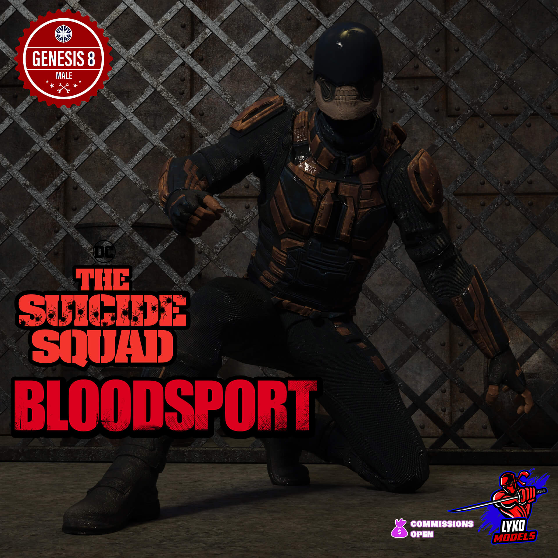 DC Bloodsport Outfit for G8M - Daz Content by LykoModels