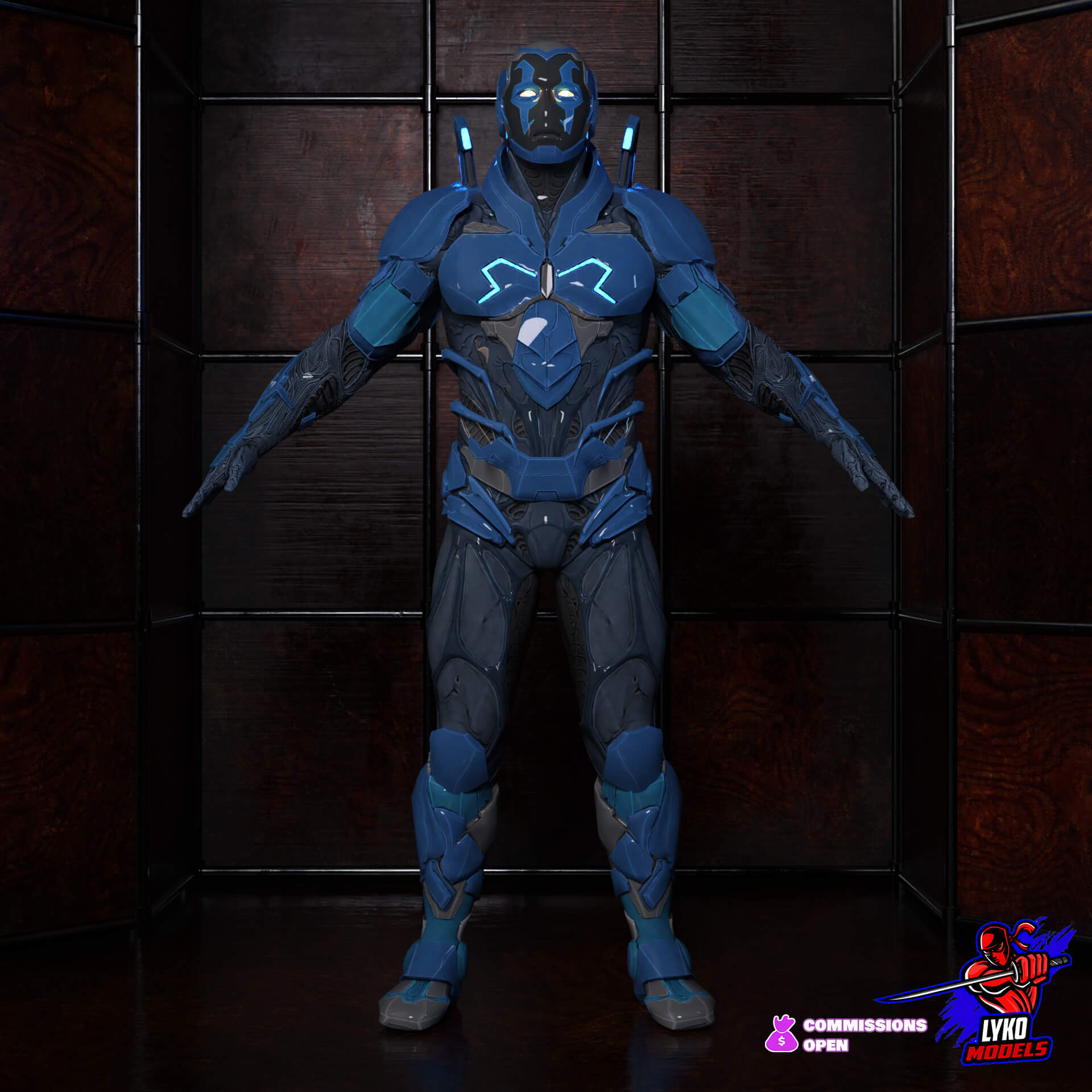 DC Blue Beetle Outfit for G8M - Daz Content by LykoModels