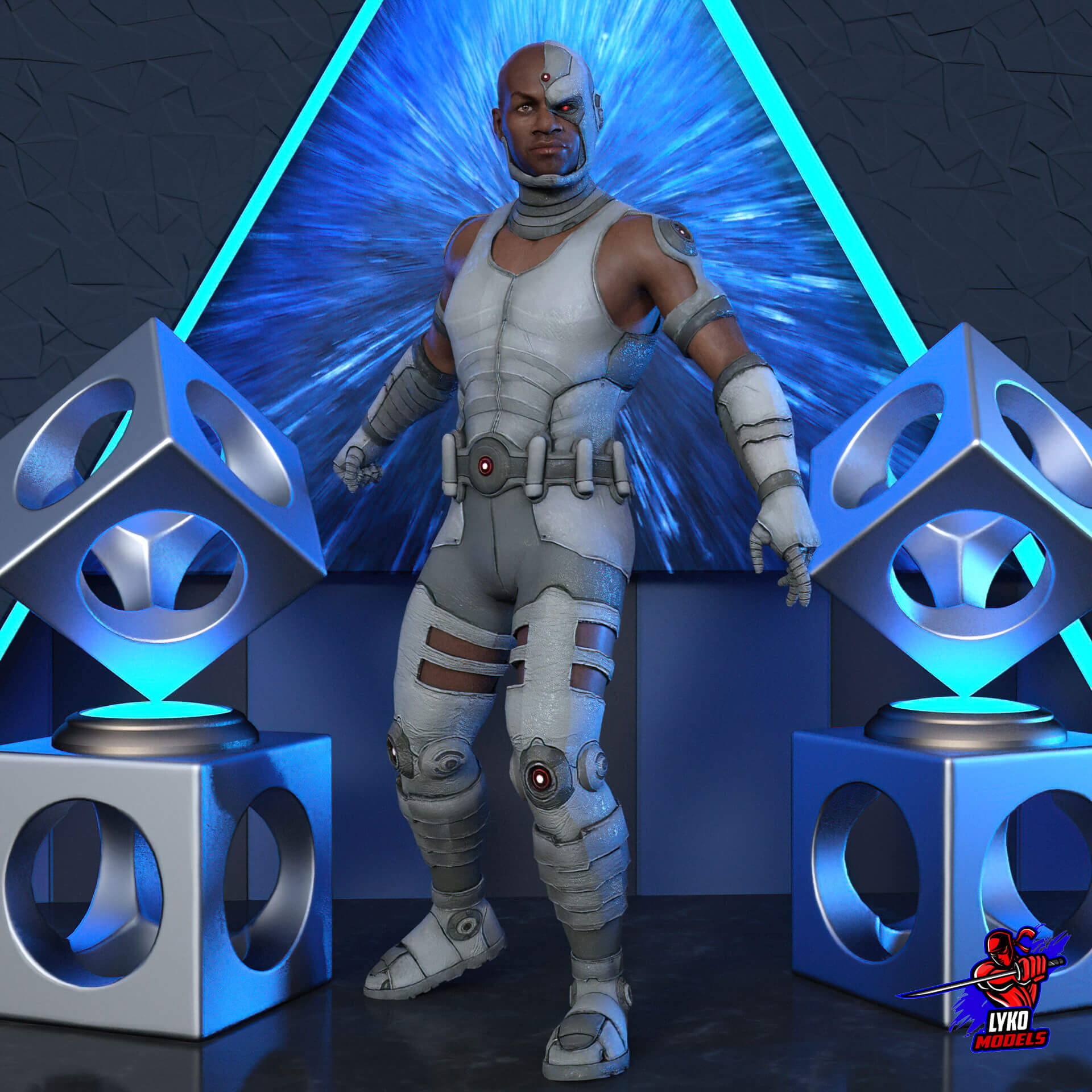 DC Injustice Cyborg Outfit for G8M - Daz Content by LykoModels