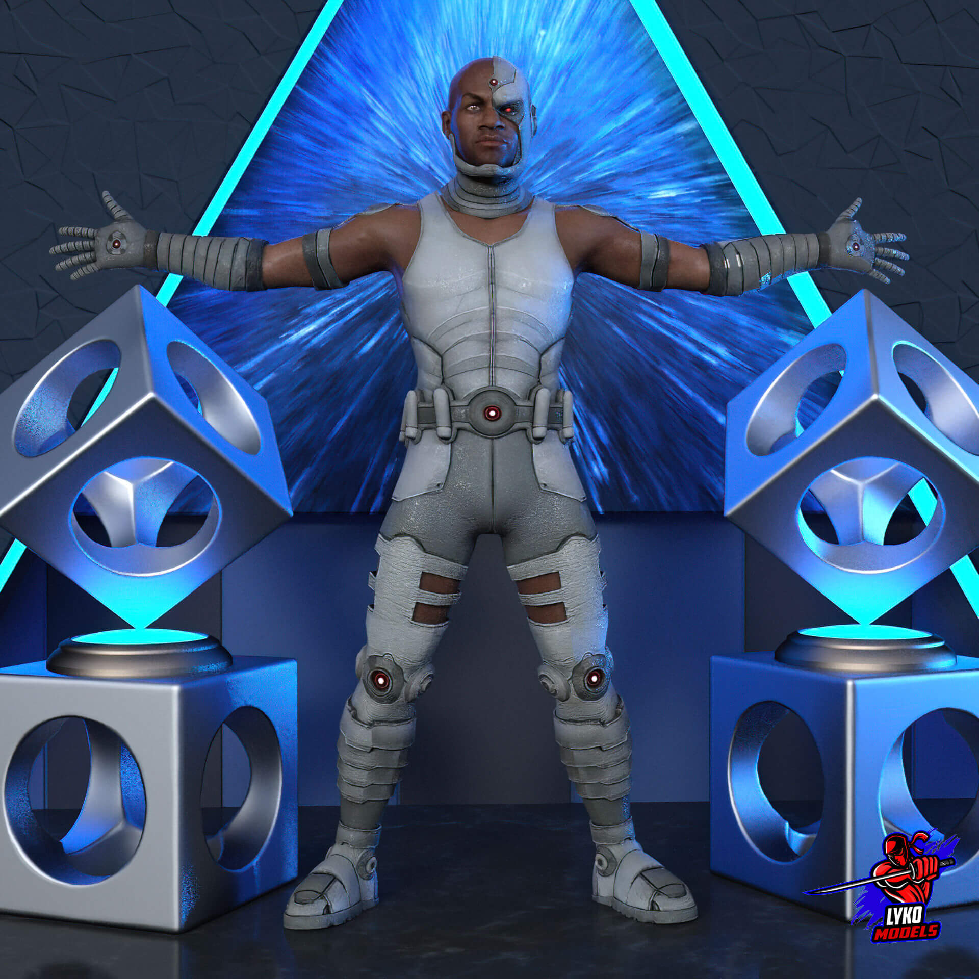 DC Injustice Cyborg Outfit for G8M - Daz Content by LykoModels