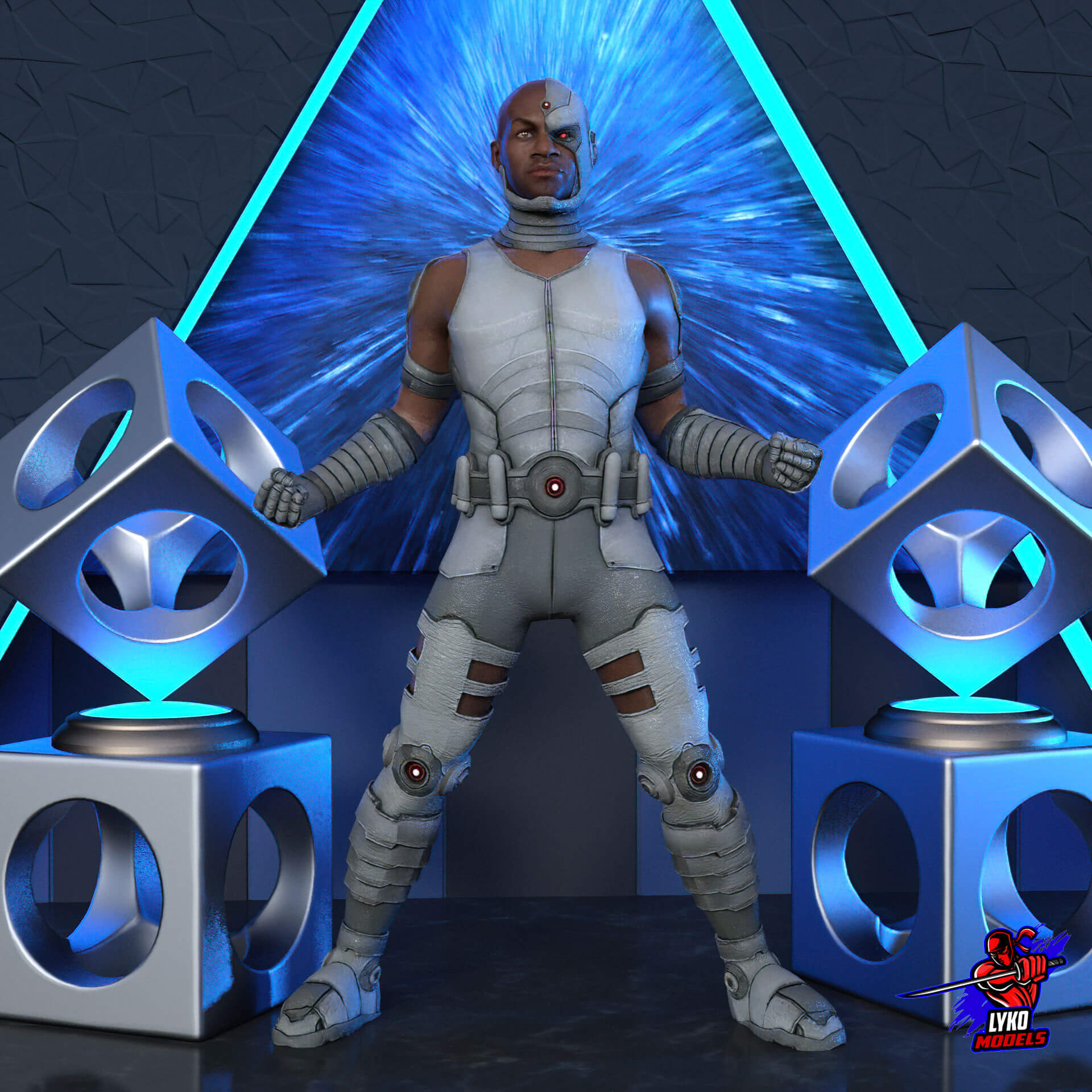 DC Injustice Cyborg Outfit for G8M - Daz Content by LykoModels