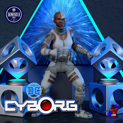 DC Injustice Cyborg Outfit for G8M - Daz Content by LykoModels