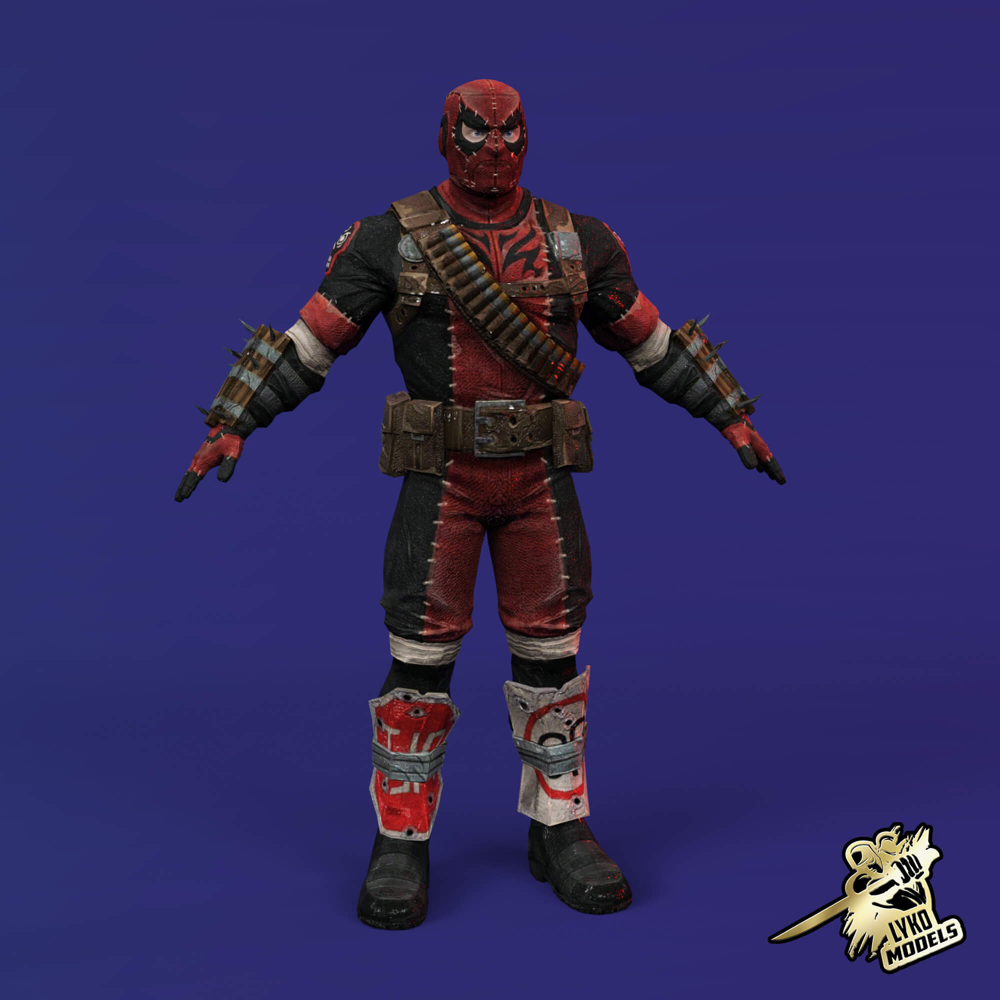 Deadpool Masacre Outfit for G8M - Daz Content by LykoModels