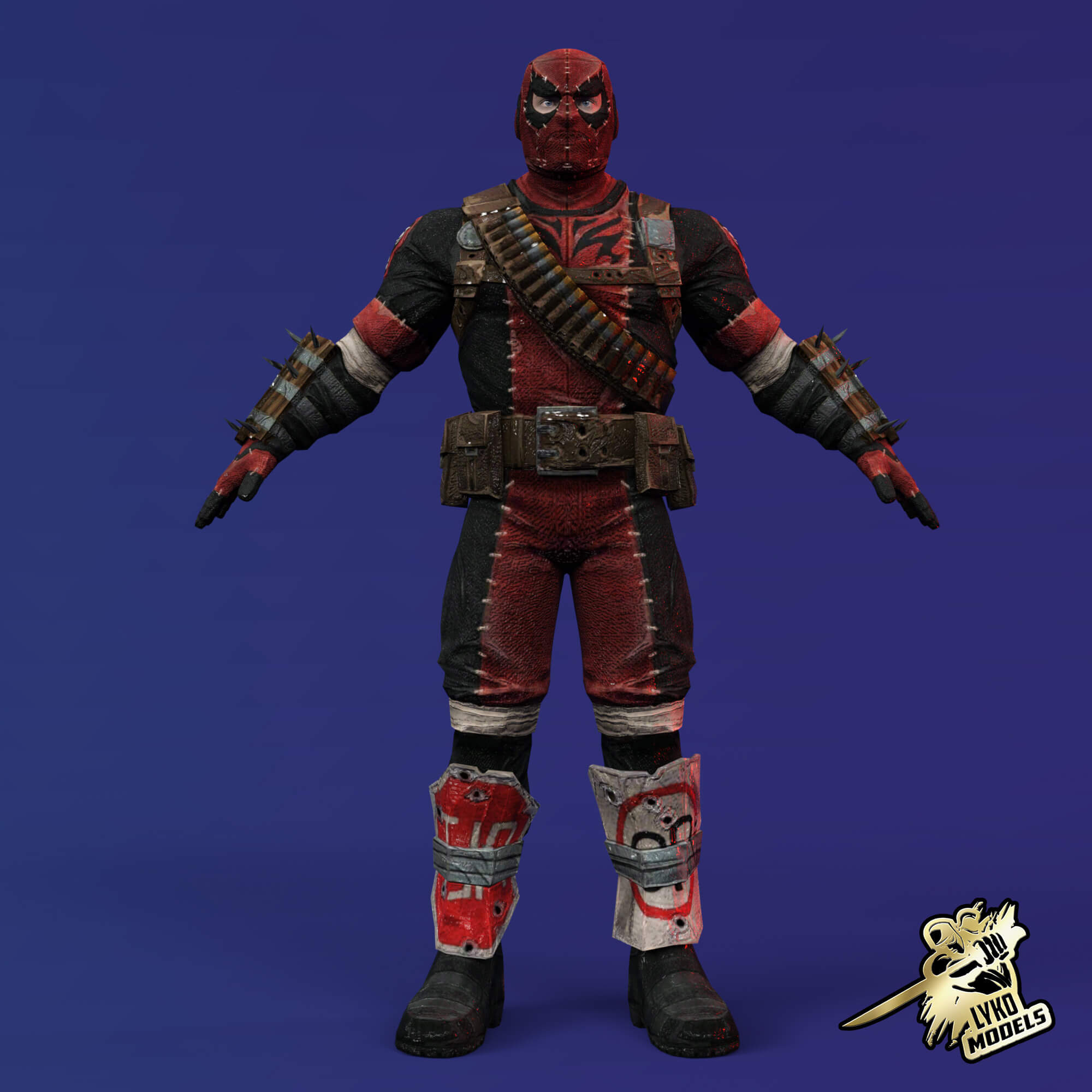 Deadpool Masacre Outfit for G8M - Daz Content by LykoModels