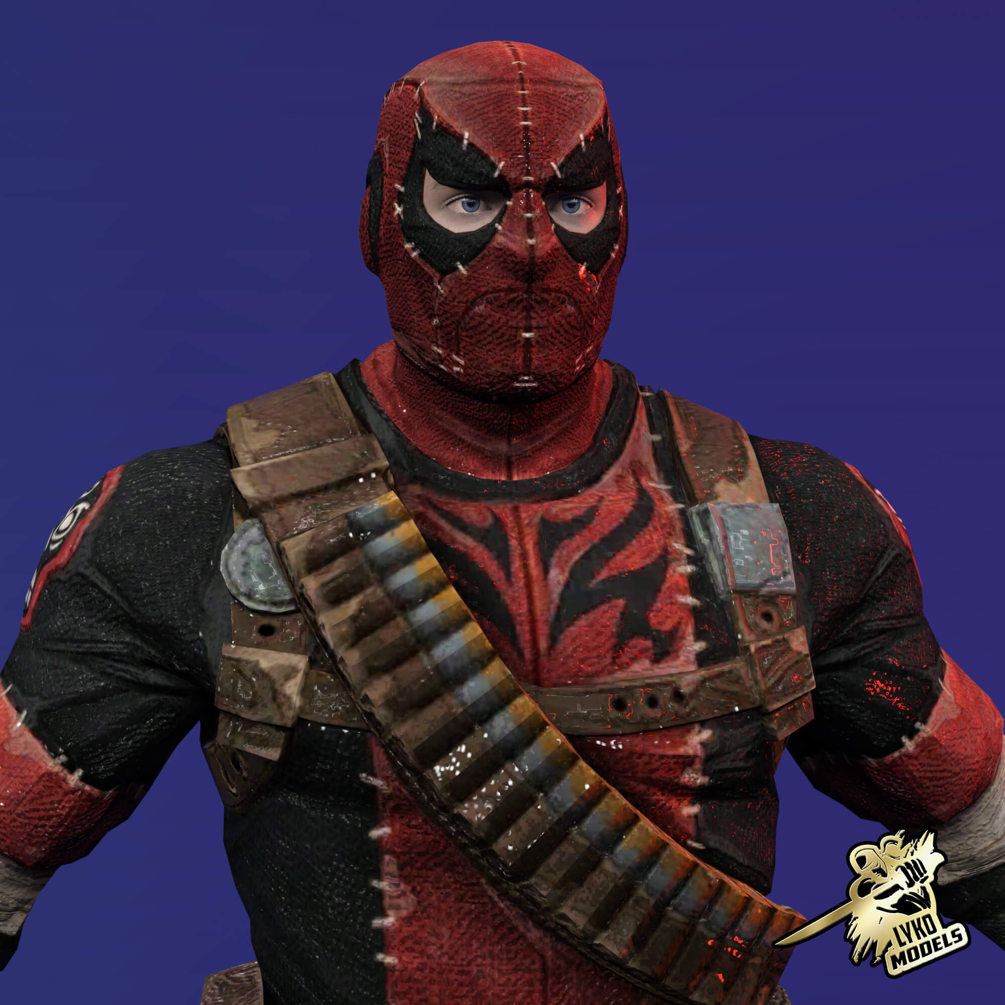 Deadpool Masacre Outfit for G8M - Daz Content by LykoModels