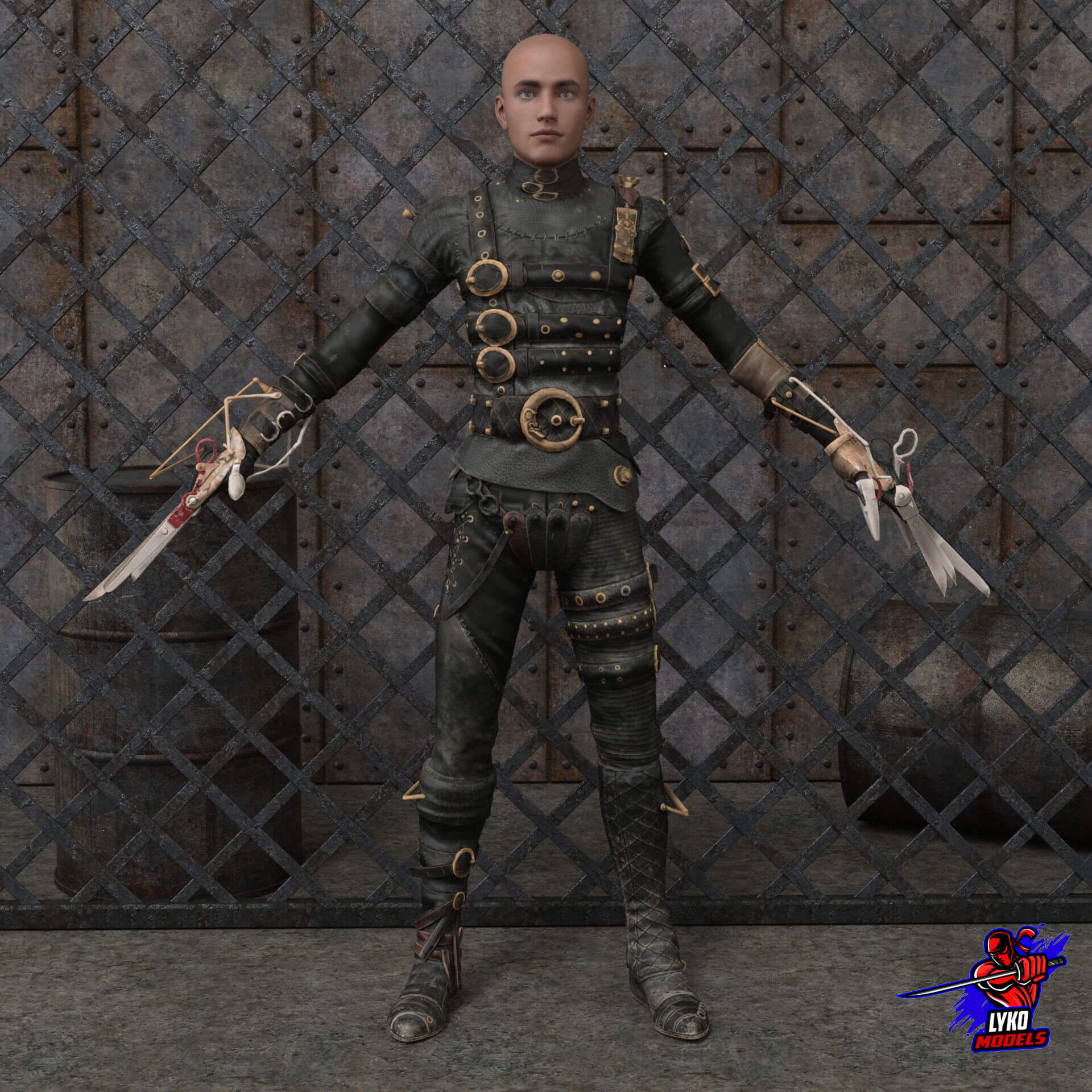 Edward Scissorhands Outfit for G8M - Daz Content by LykoModels