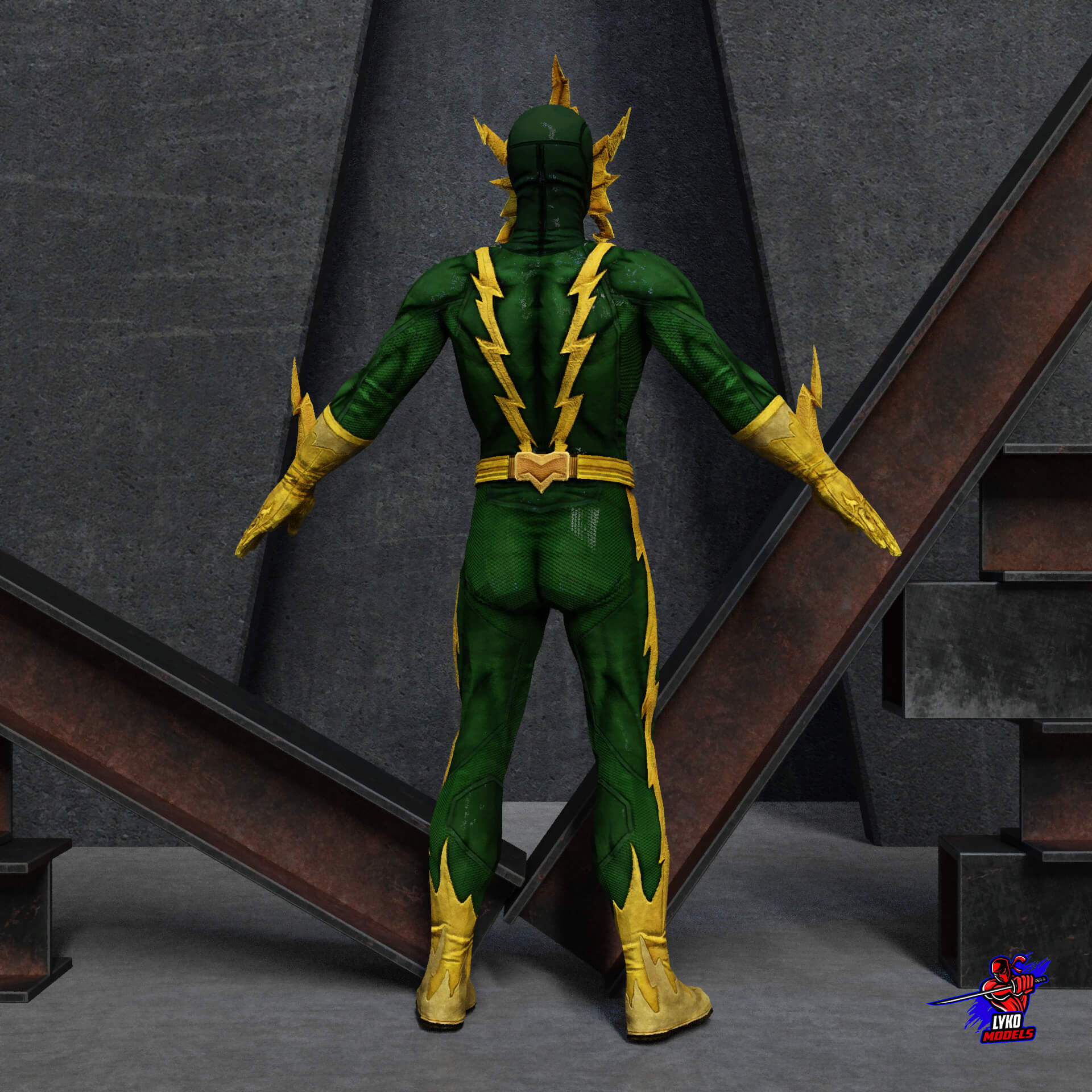 Electro Comic Outfit for G8M - Daz Content by LykoModels