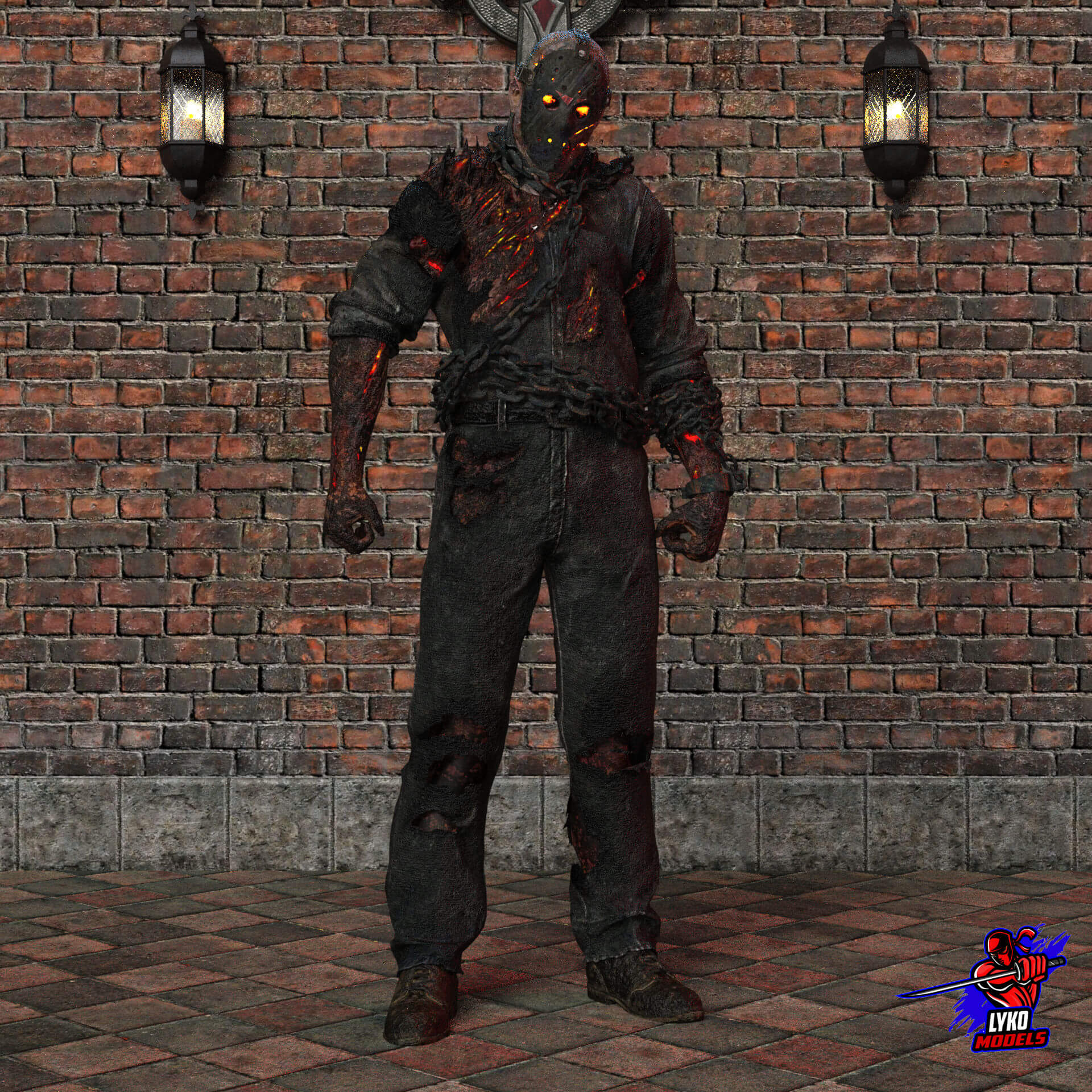 F13 Savini Custom Jason Outfit for G8M - Daz Content by LykoModels
