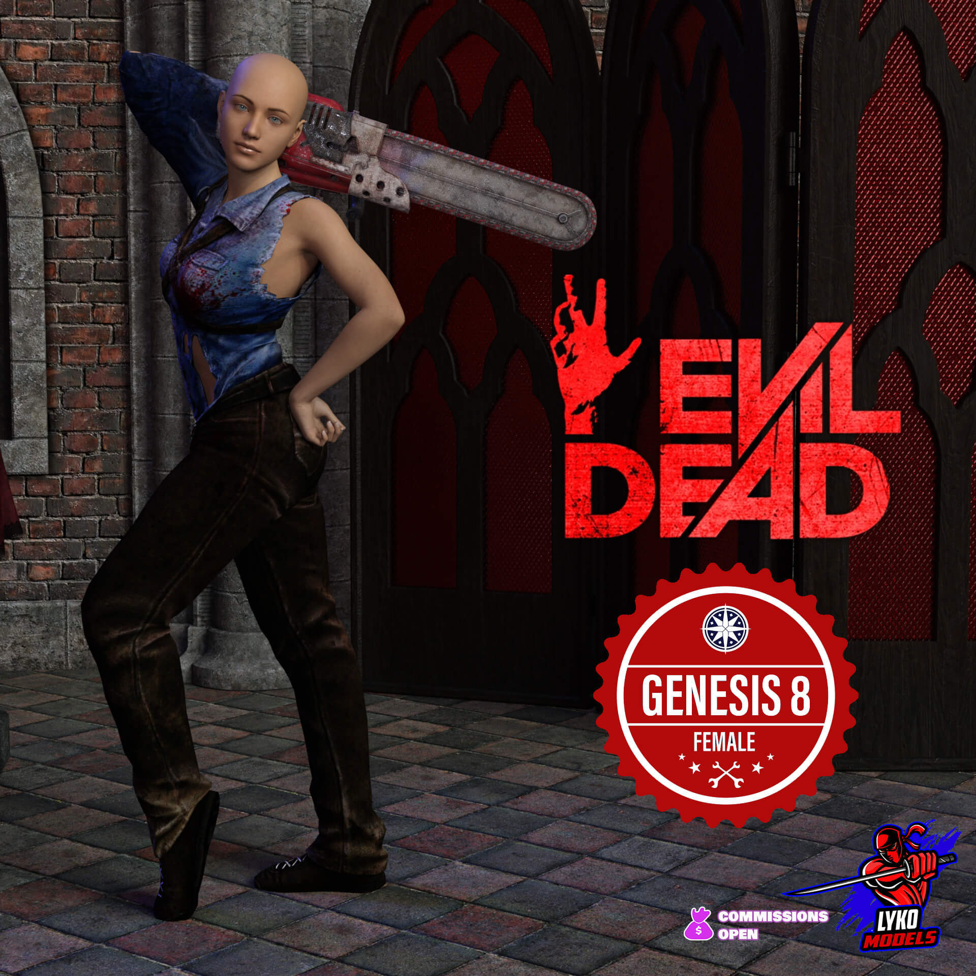 Female Evil Dead Ash Outfit for G8F - Daz Content by LykoModels