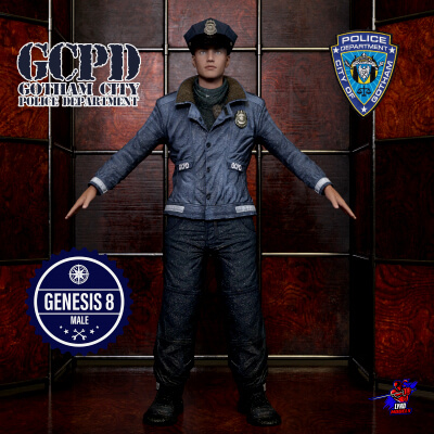 Gotham Police Outfit for Genesis 8 Male - Daz Content by LykoModels