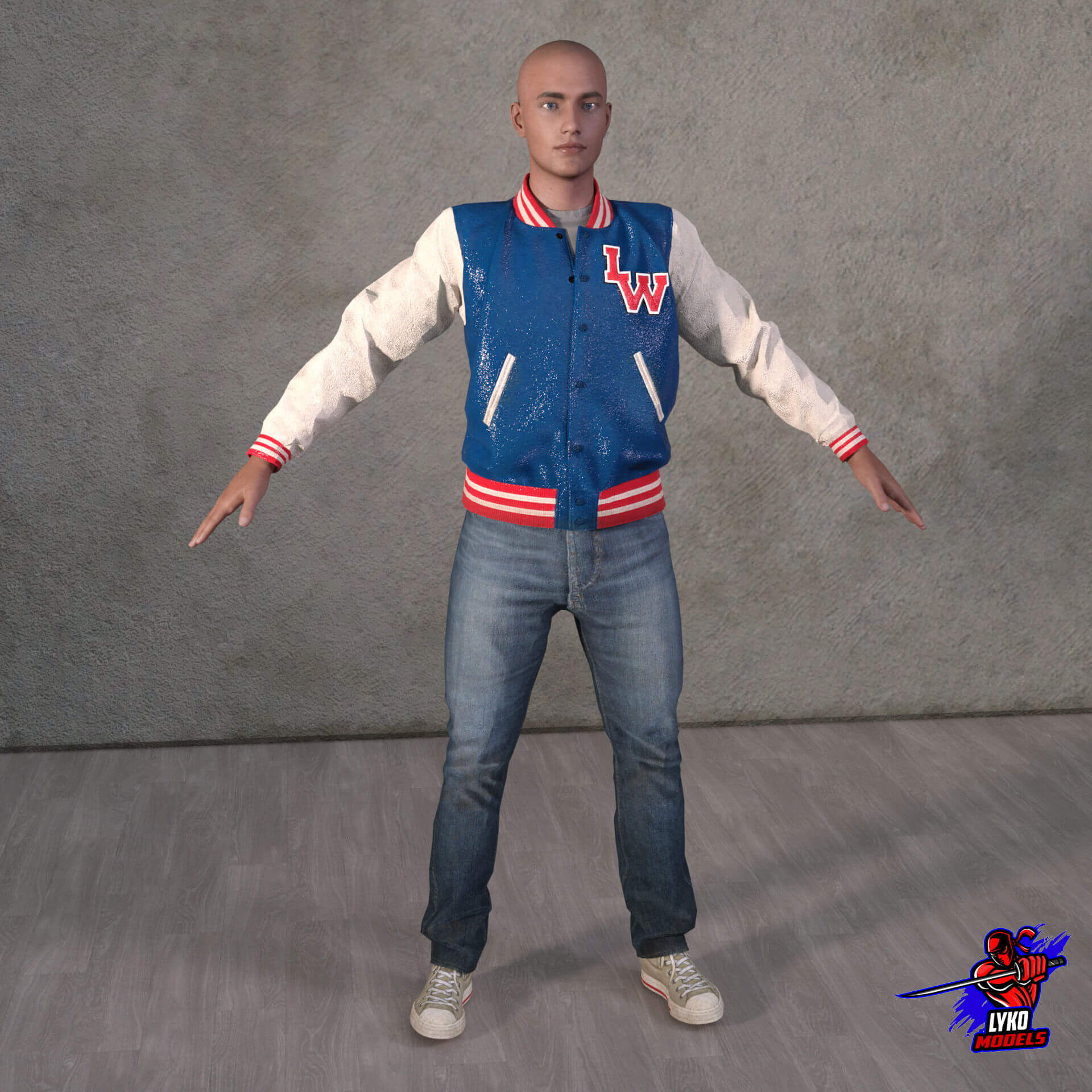 High School Jock Clothes 106 Outfit for G8M - Daz Content by LykoModels