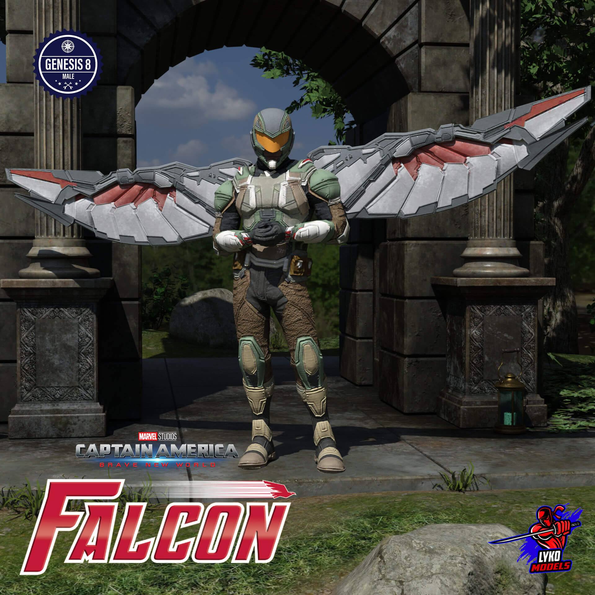 Joaquin Falcon Brave New World Outfit for G8M - Daz Content by LykoModels