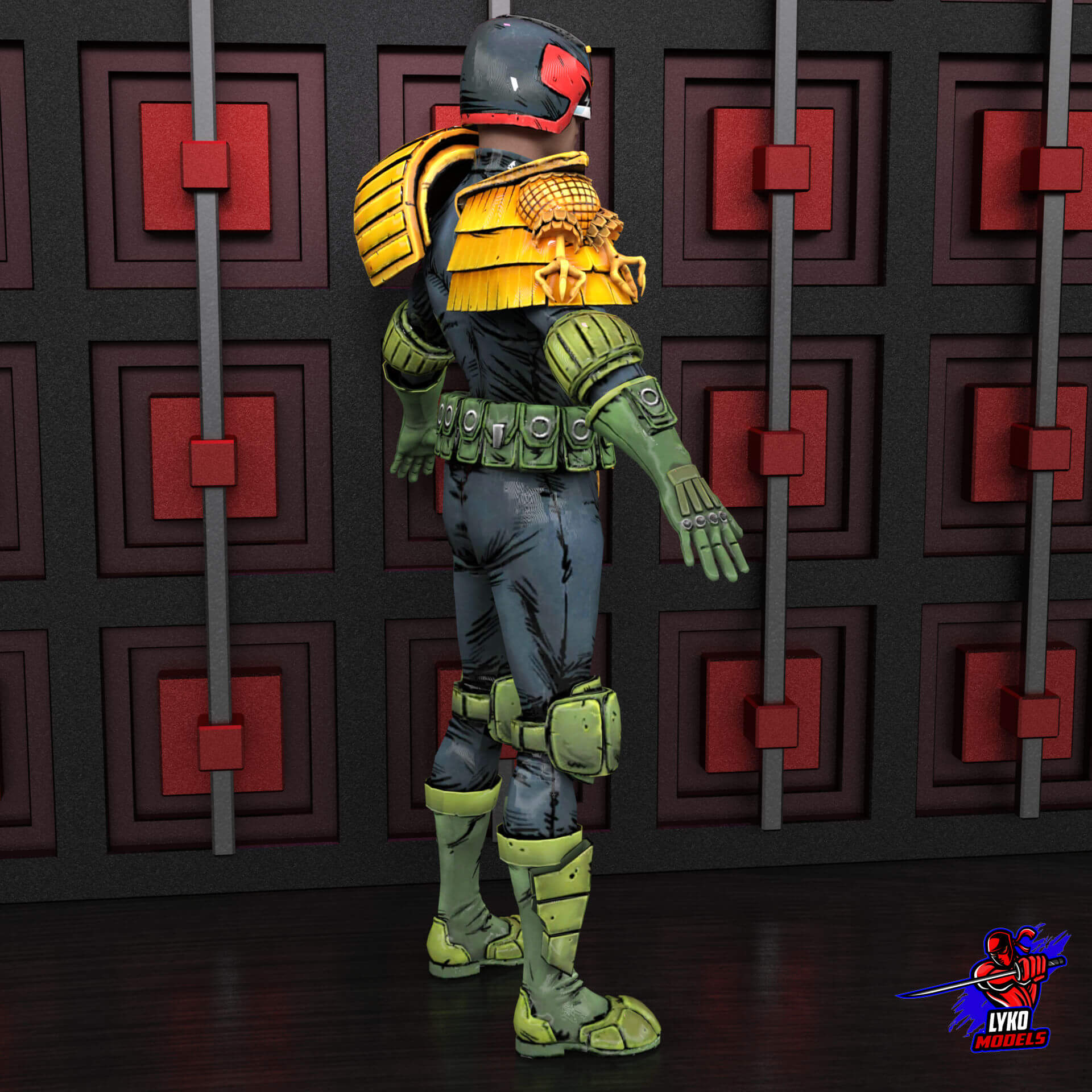 Judge Dredd Comic Outfit for Genesis 8 Male - Daz Content by LykoModels