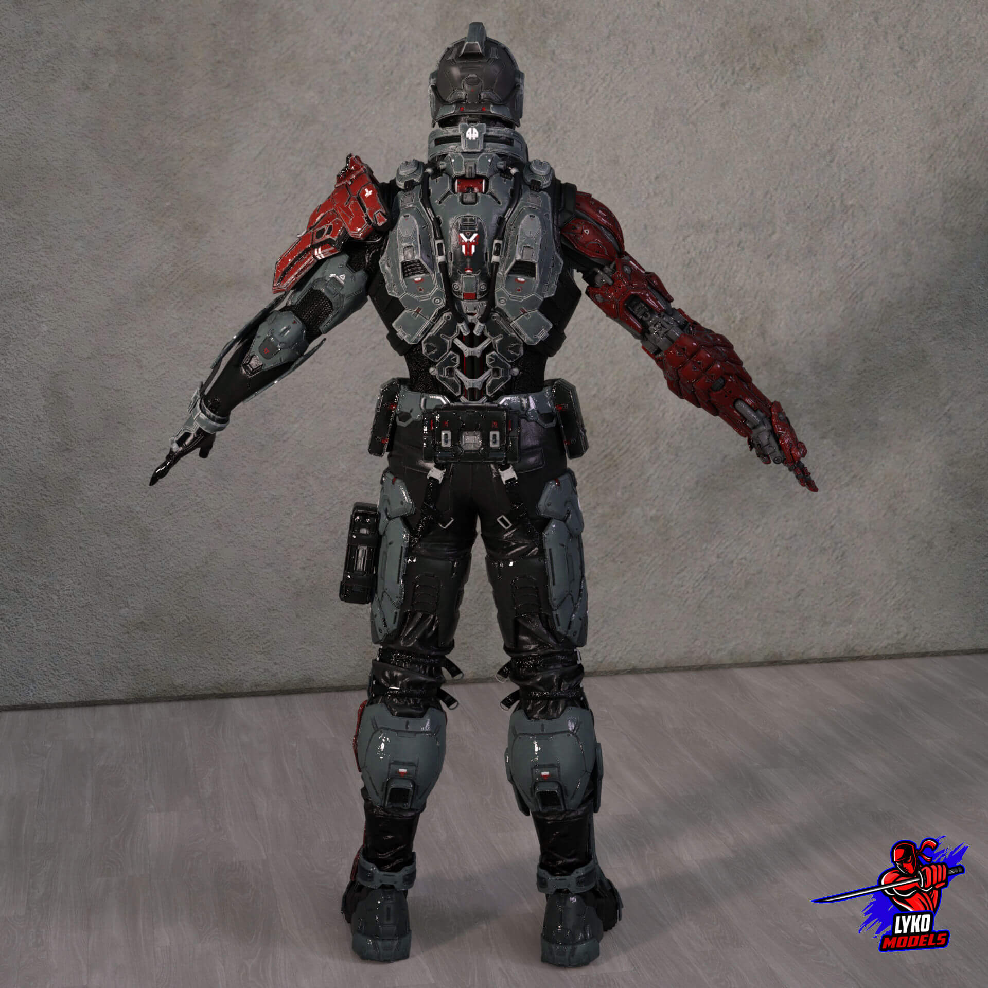 Lepic Reaper Cyborg Soldier Outfit for G8M - Daz Content by LykoModels