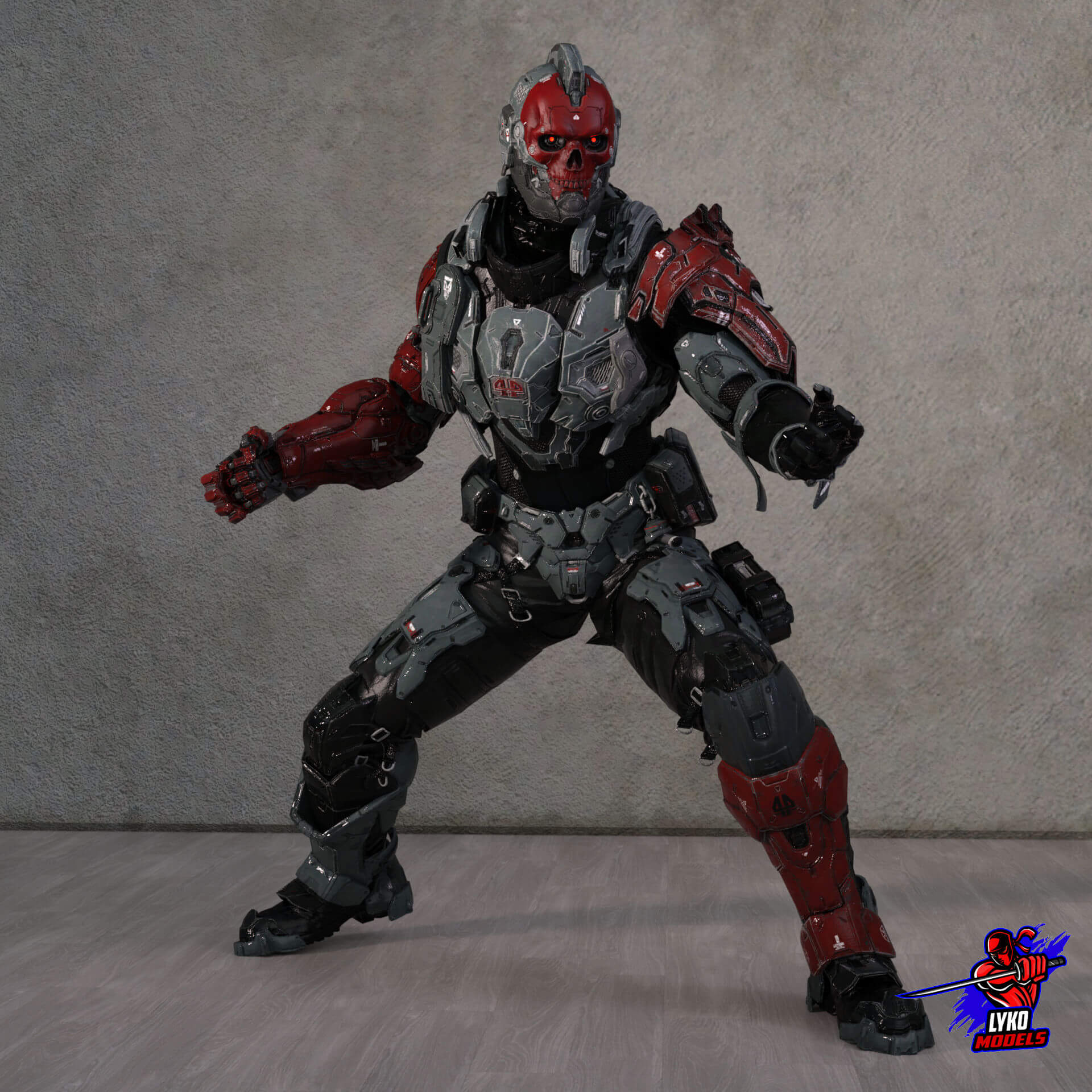 Lepic Reaper Cyborg Soldier Outfit for G8M - Daz Content by LykoModels