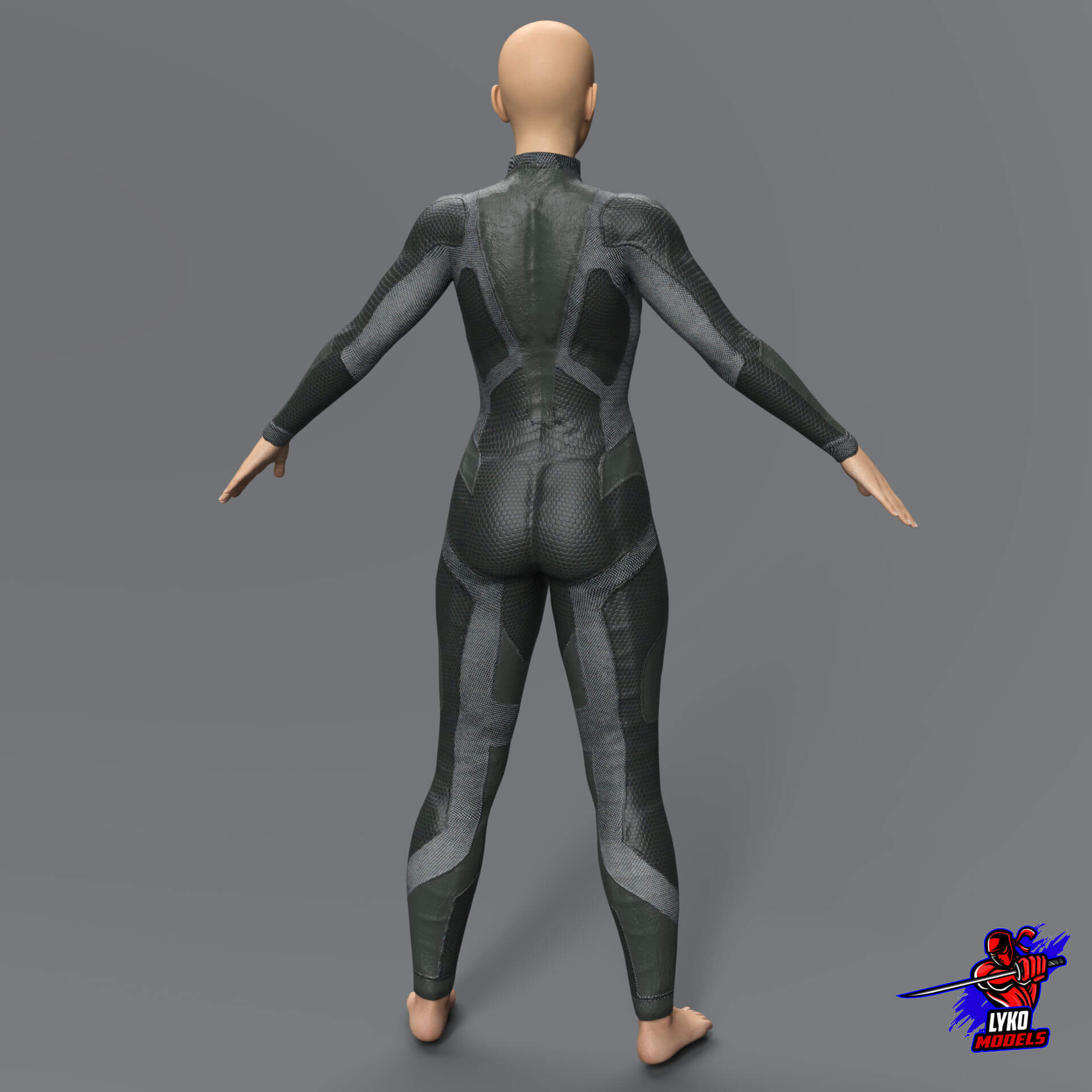 Lyko3D Black Spy Suit 1023 Outfit for Genesis 8 Female - Daz Content by ...