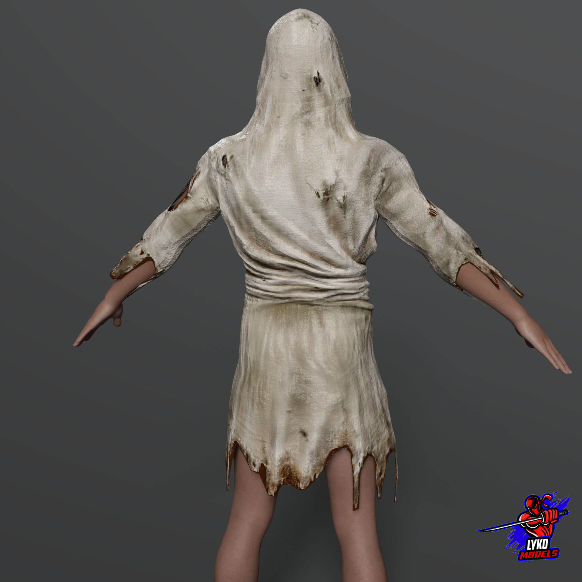 Lyko3D Dirty Hobo Robe 1023 Outfit for G8M - Daz Content by LykoModels