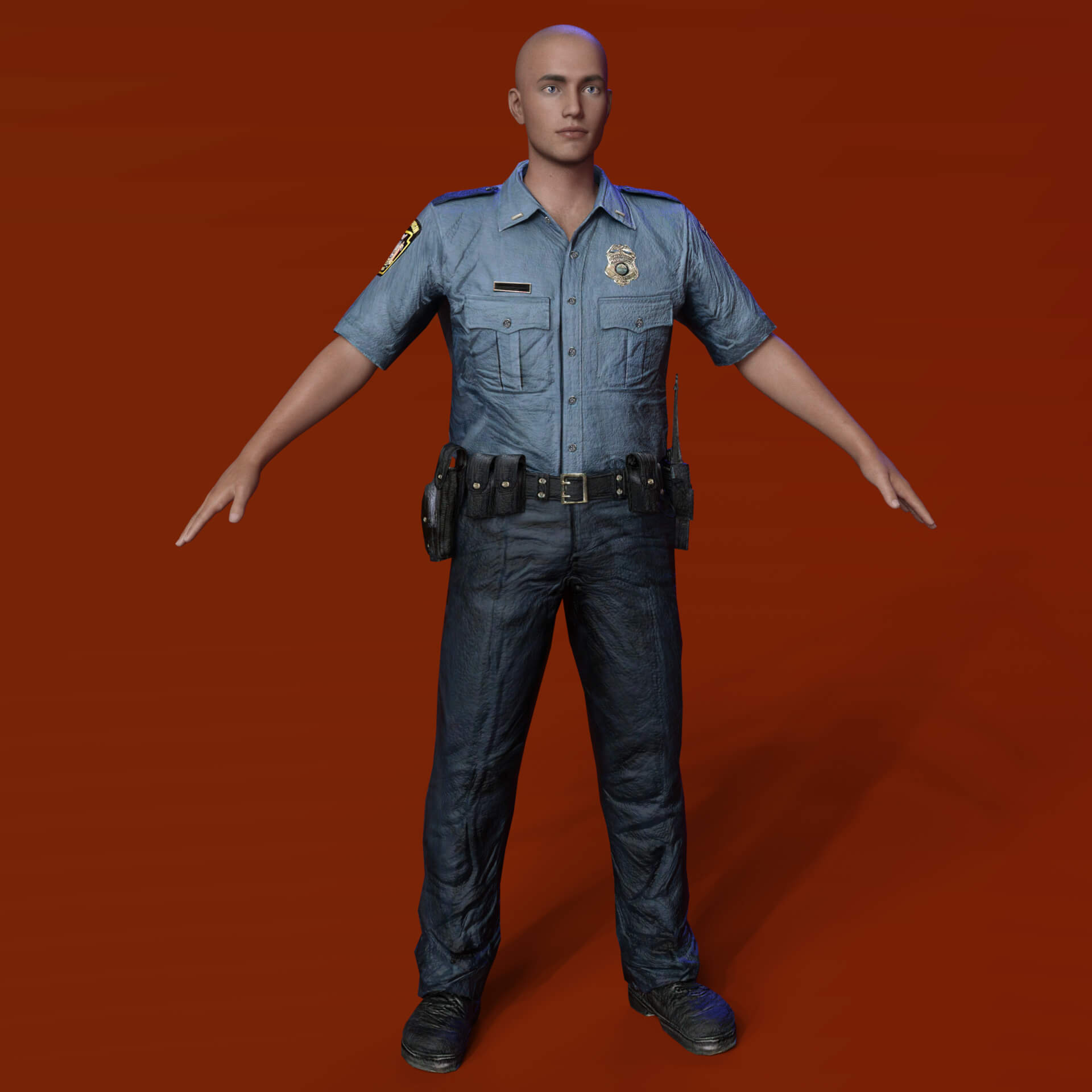 Lyko3D Generic Prison Guard Outfit for G8M - Daz Content by LykoModels