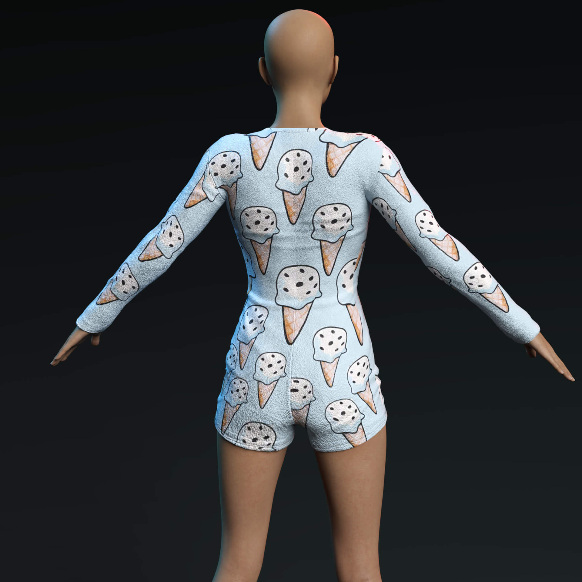 Lyko3D Ice Cream Onesie Outfit for Genesis 8 Female - Daz Content by ...
