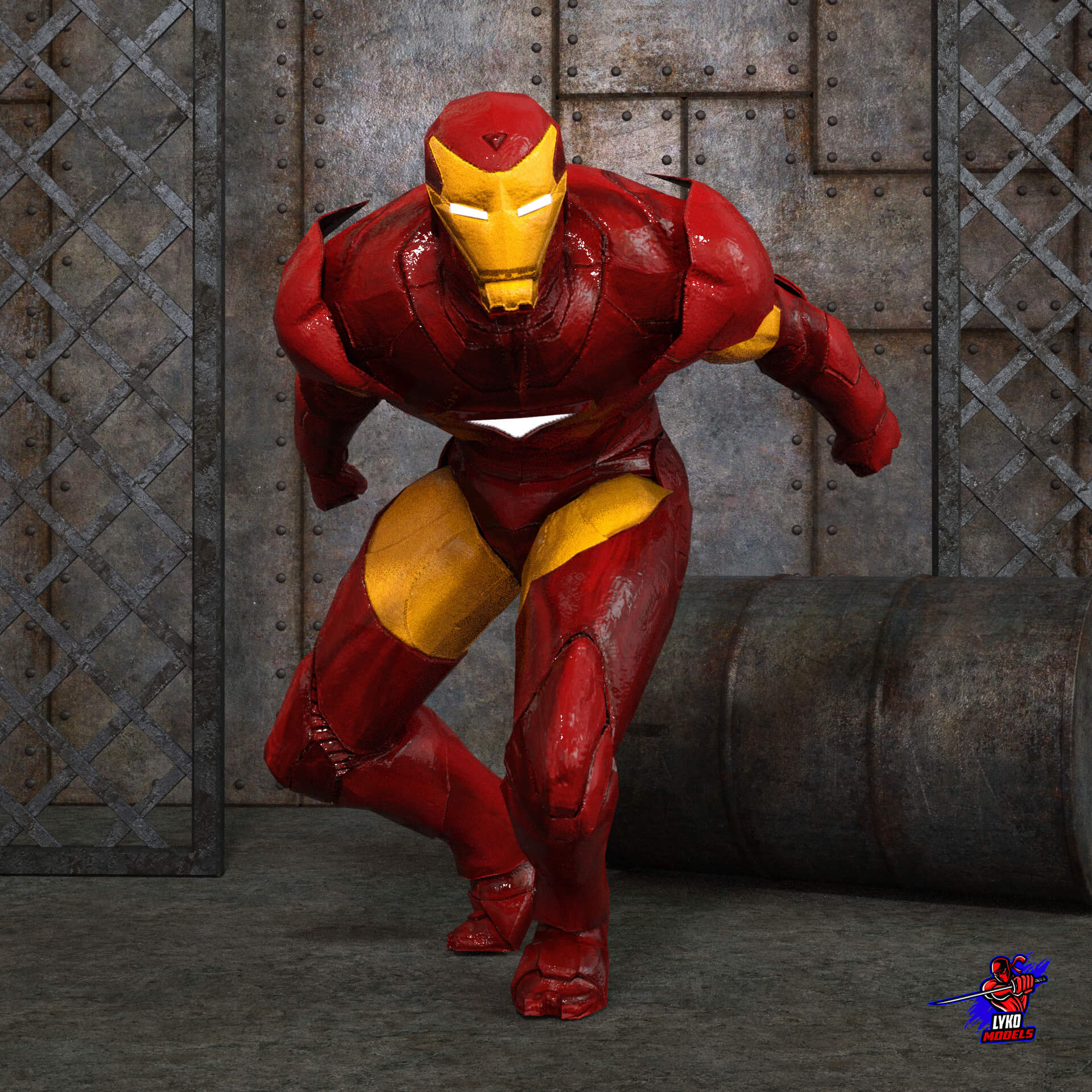 Lyko3D Iron Man (Extremis) Outfit for G8M - Daz Content by LykoModels