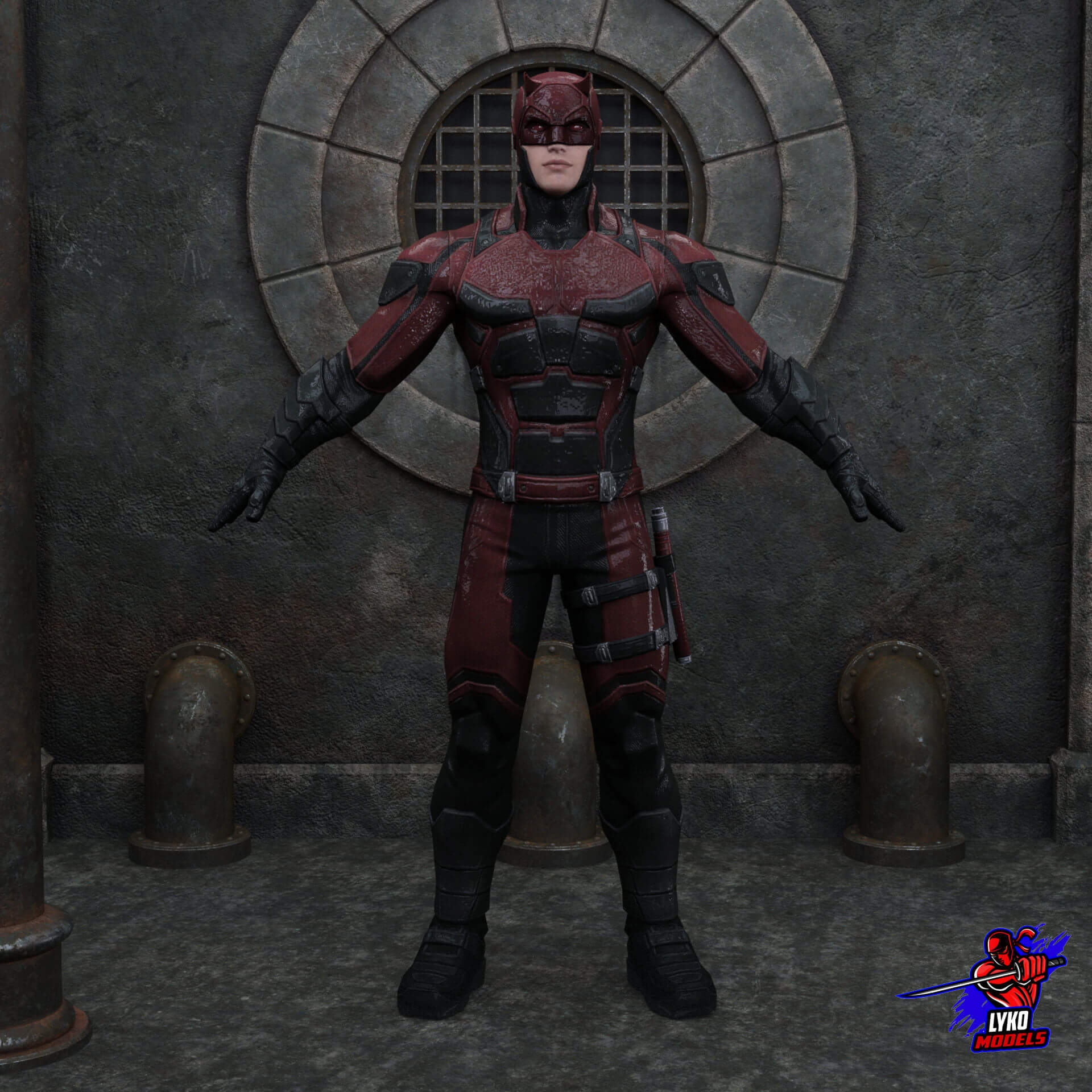 Lyko3D MCU Daredevil Outfit for G8M - Daz Content by LykoModels