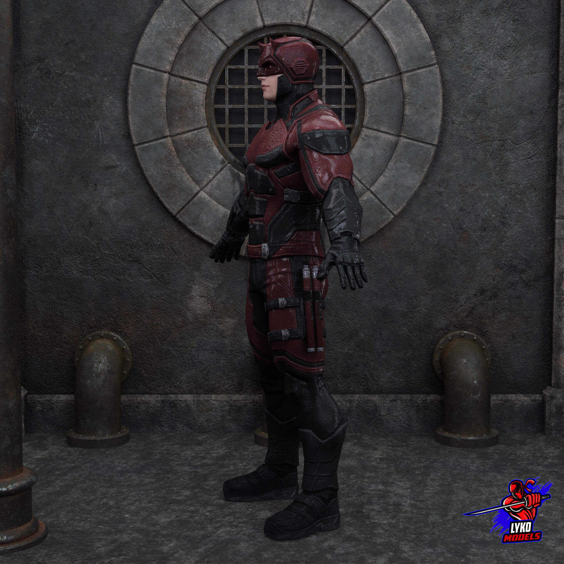 Lyko3D MCU Daredevil Outfit for G8M - Daz Content by LykoModels