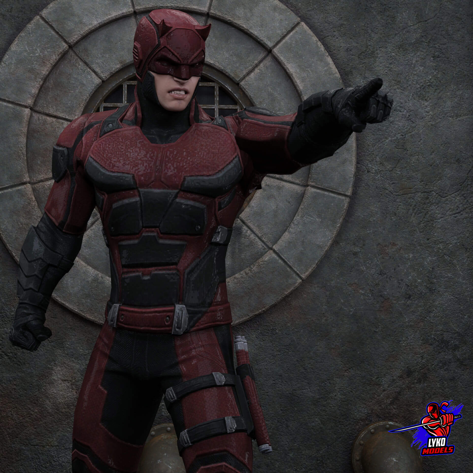 Lyko3D MCU Daredevil Outfit for G8M - Daz Content by LykoModels