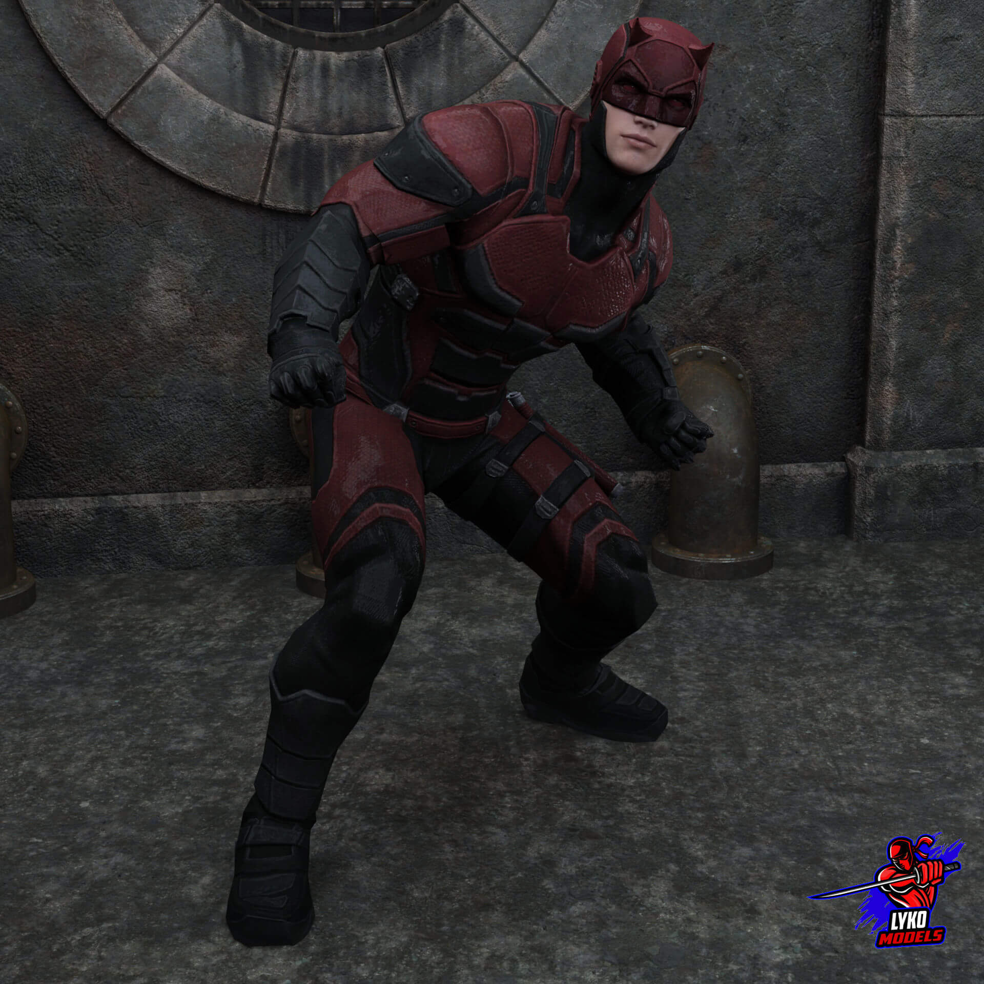 Lyko3D MCU Daredevil Outfit for G8M - Daz Content by LykoModels