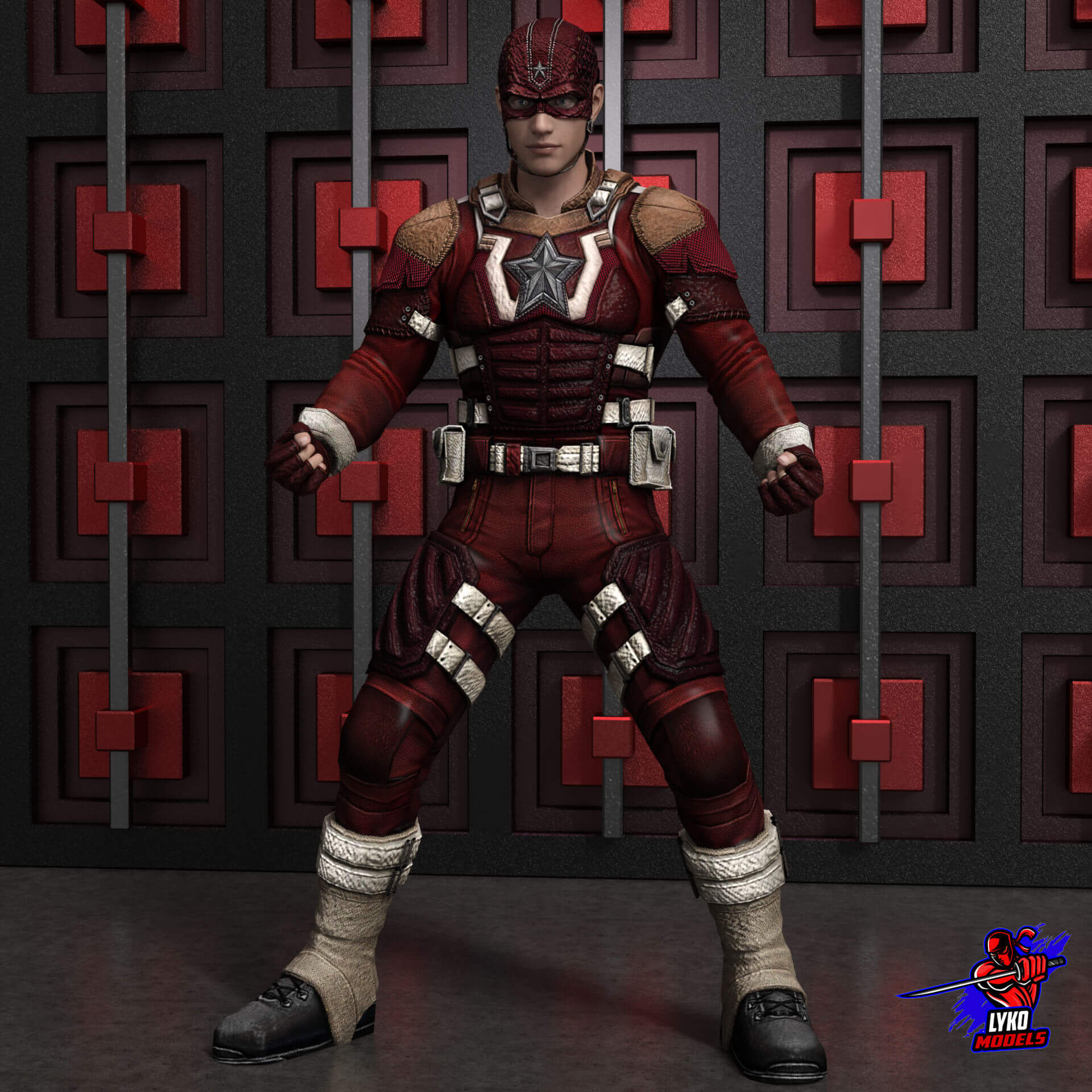 Lyko3D Red Guardian Thunderbolts MCU Outfit for G8M - Daz Content by ...