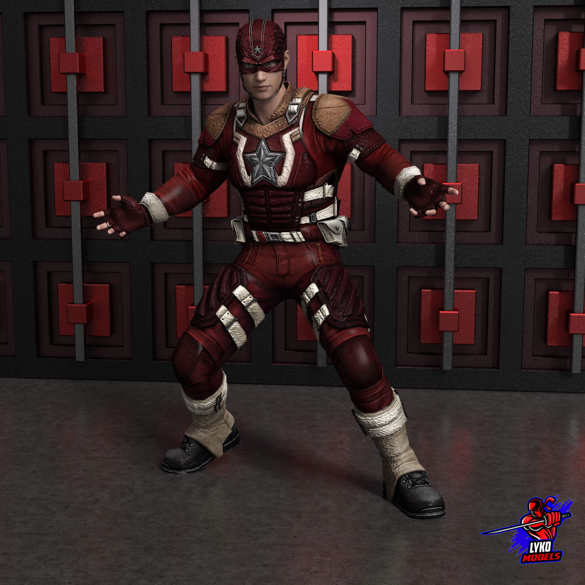 Lyko3D Red Guardian Thunderbolts MCU Outfit for G8M - Daz Content by ...