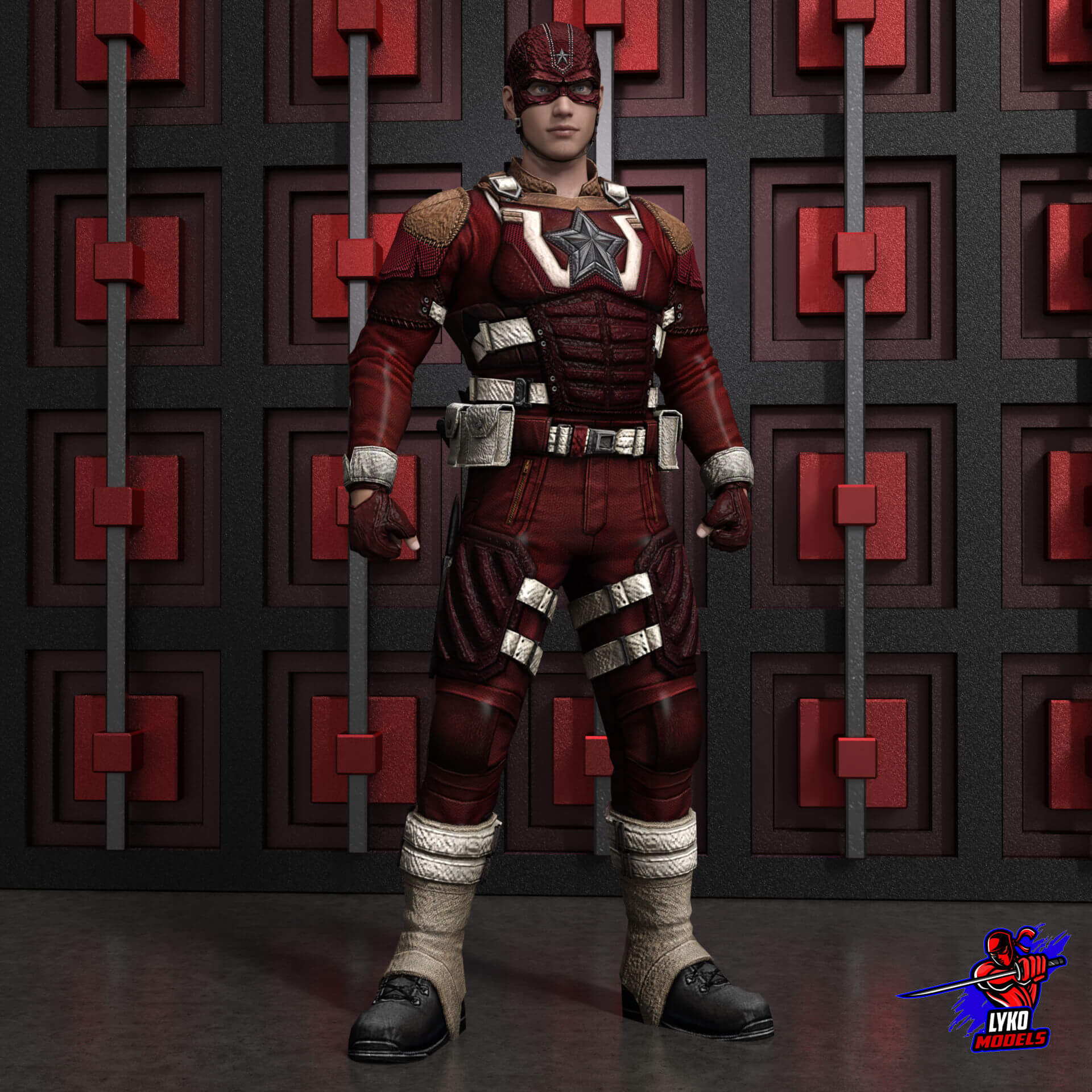 Lyko3D Red Guardian Thunderbolts MCU Outfit for G8M - Daz Content by ...