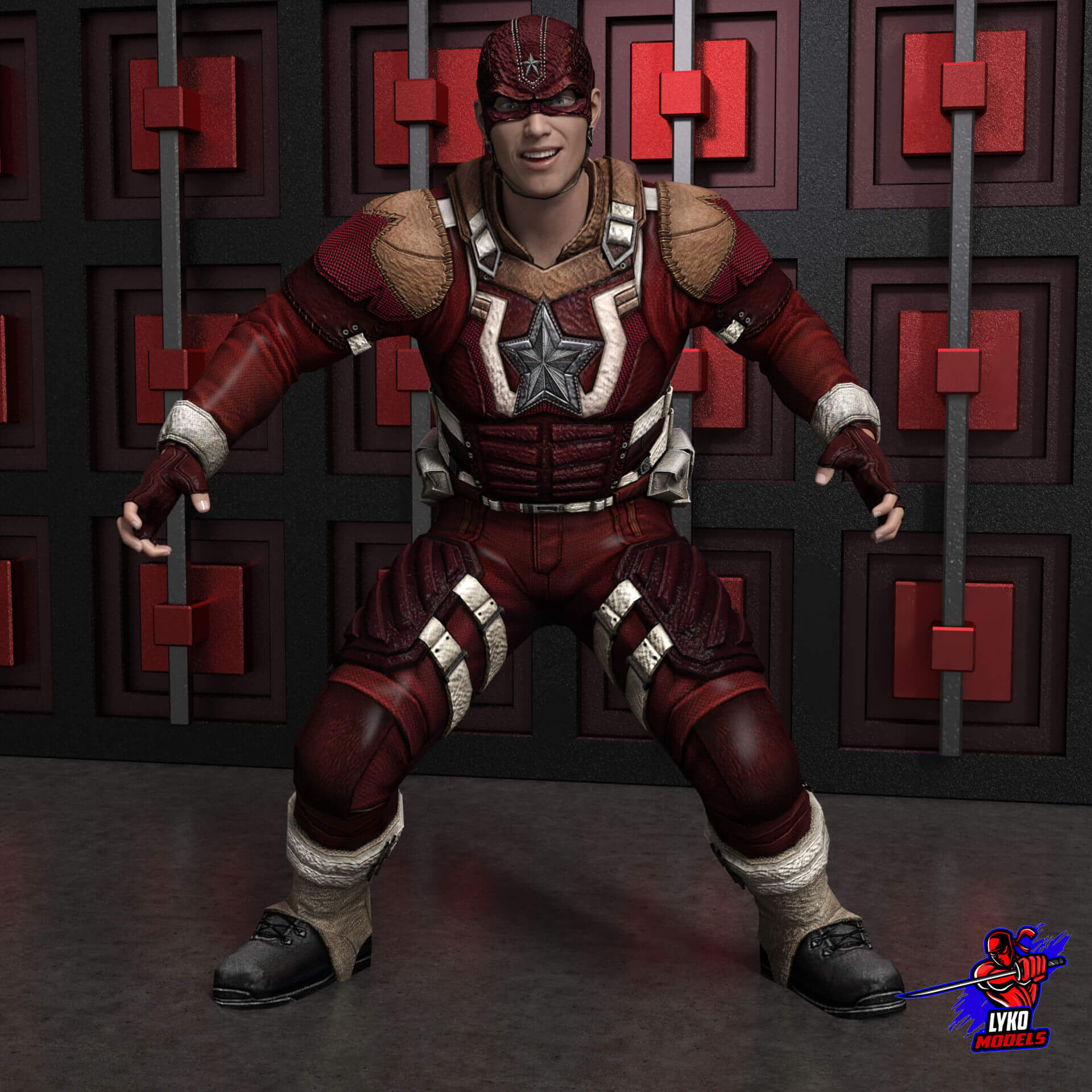 Lyko3D Red Guardian Thunderbolts MCU Outfit for G8M - Daz Content by ...